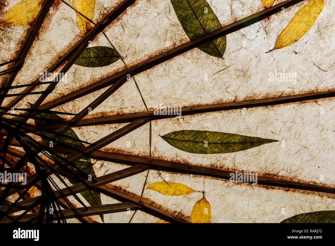 Burmese umbrella handmade (fragment),Myanmar Stock Photo - Alamy