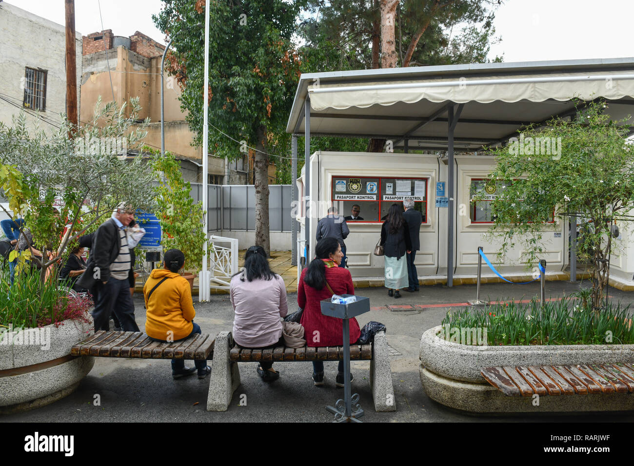 Border crossing, Ledra street, Nicosia, Turkish republic of north ...