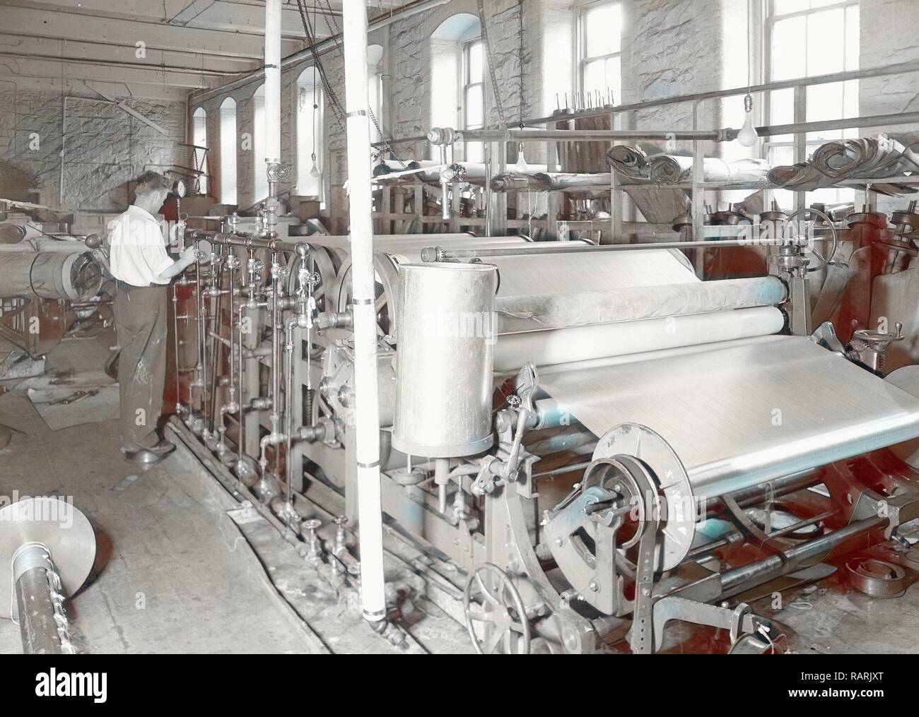 Paterson, New Jersey - Textiles. [Man working at machines.], 1936 ...
