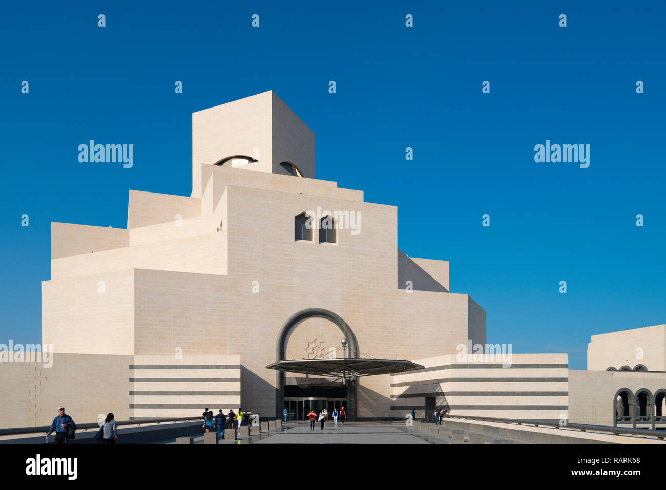View of Museum of Islamic Art in Doha, Qatar. Architect IM Pei Stock ...