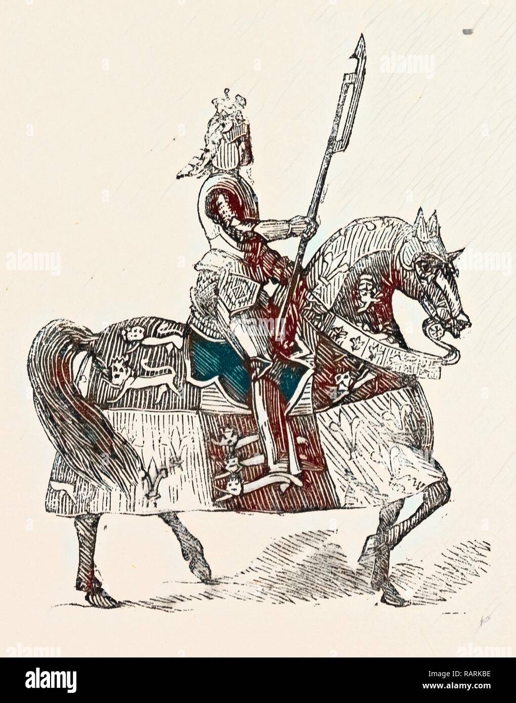 Knight, London, England, engraving 19th century, Britain, UK ...