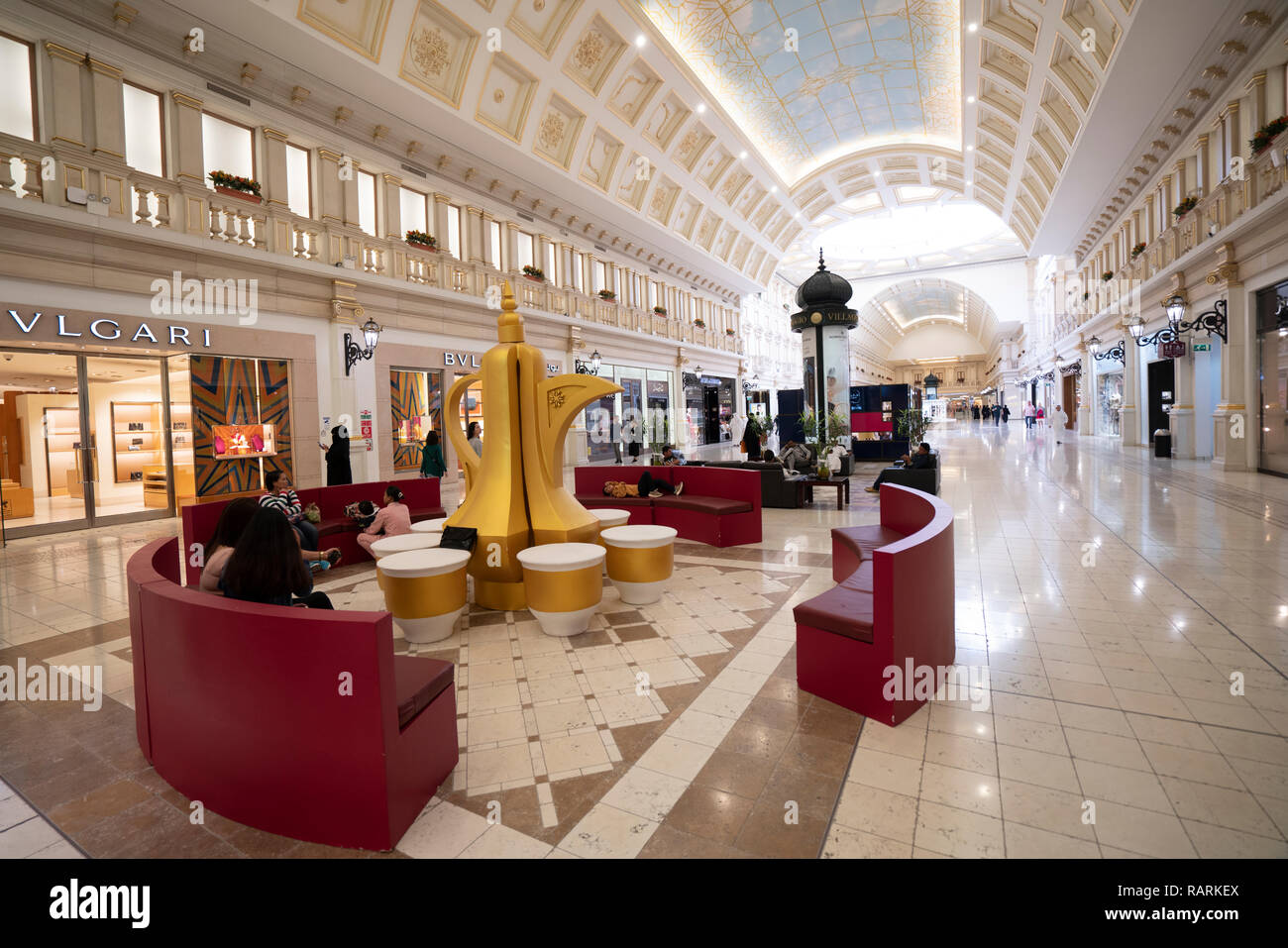 Interior of Villaggio Mall in Doha, Qatar Stock Photo - Alamy
