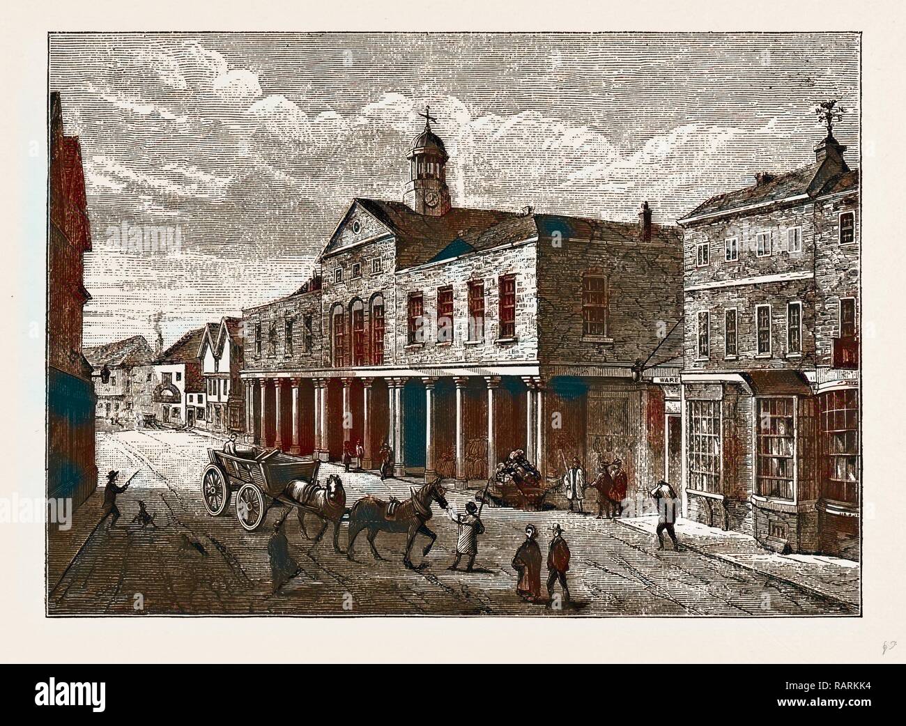 MARKET HOUSE, UXBRIDGE, 1818. Reimagined by Gibon. Classic art with a ...