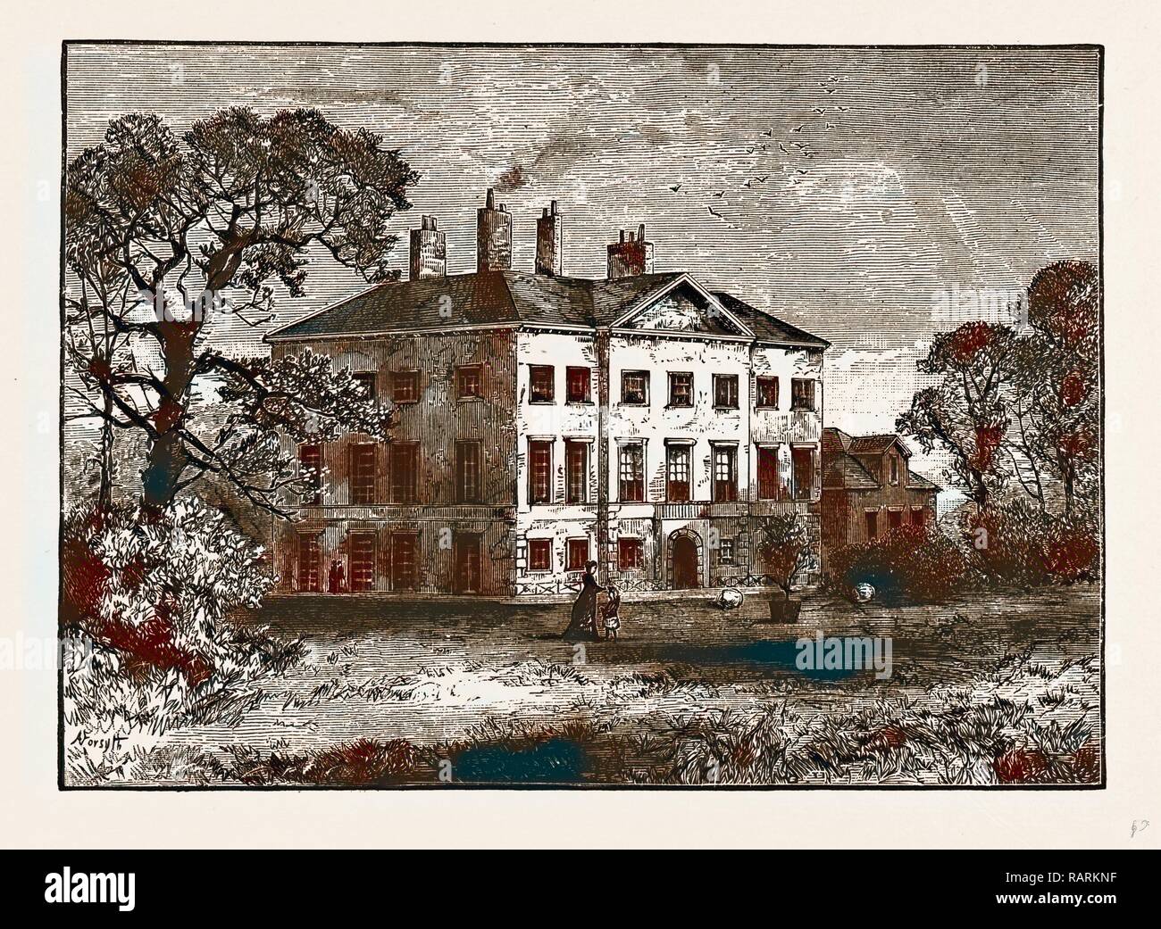 COPPED HALL, NEAR EPPING, UK, engraving 1881 - 1884. Reimagined by ...