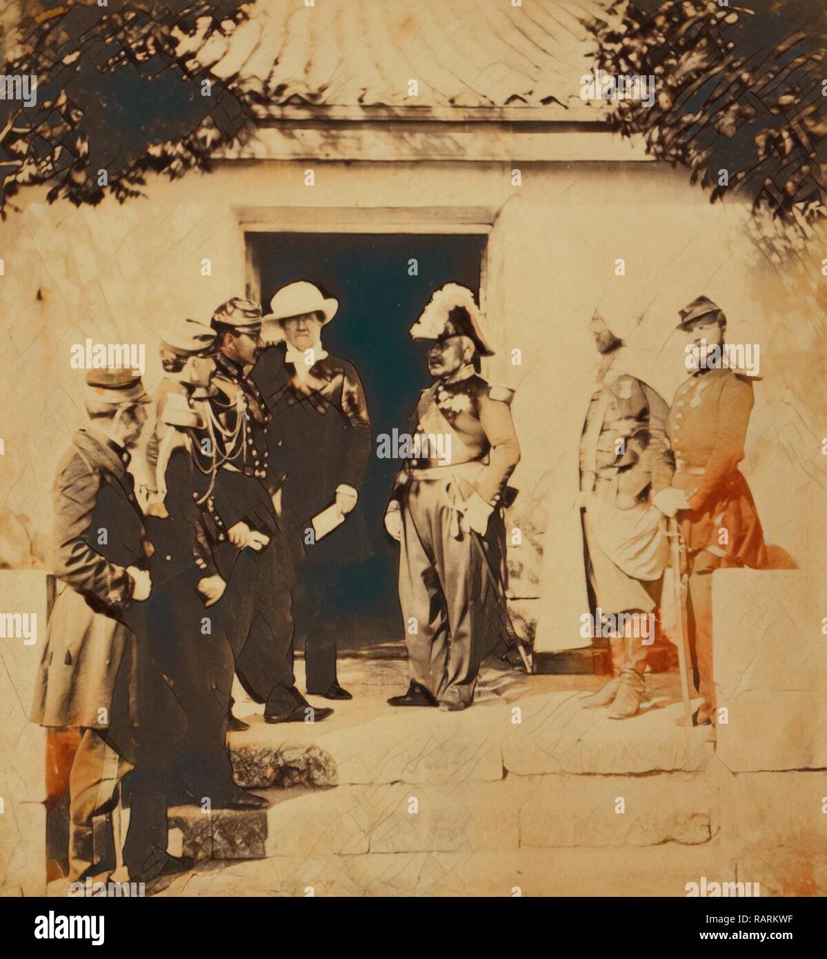 Lord Raglan's Head Quarters, with Lord Raglan, Marshal Pélissier, Lord ...