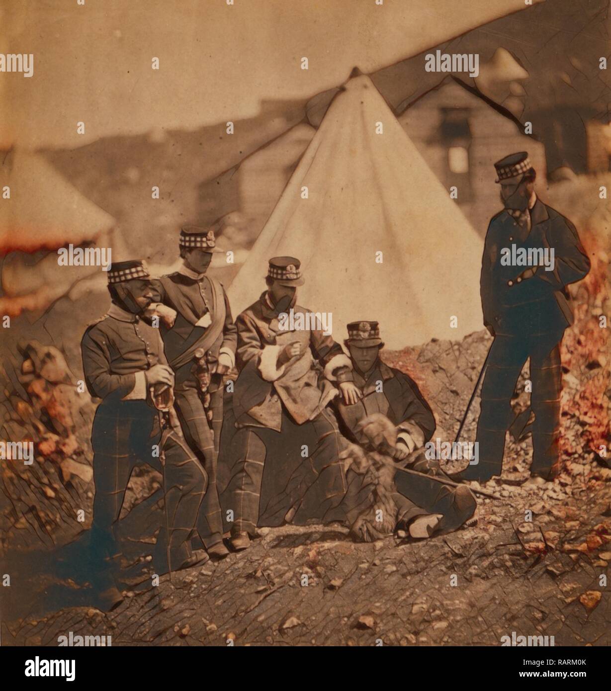 Officers of the 71st Highlanders, Crimean War, 1853-1856, Roger Fenton ...