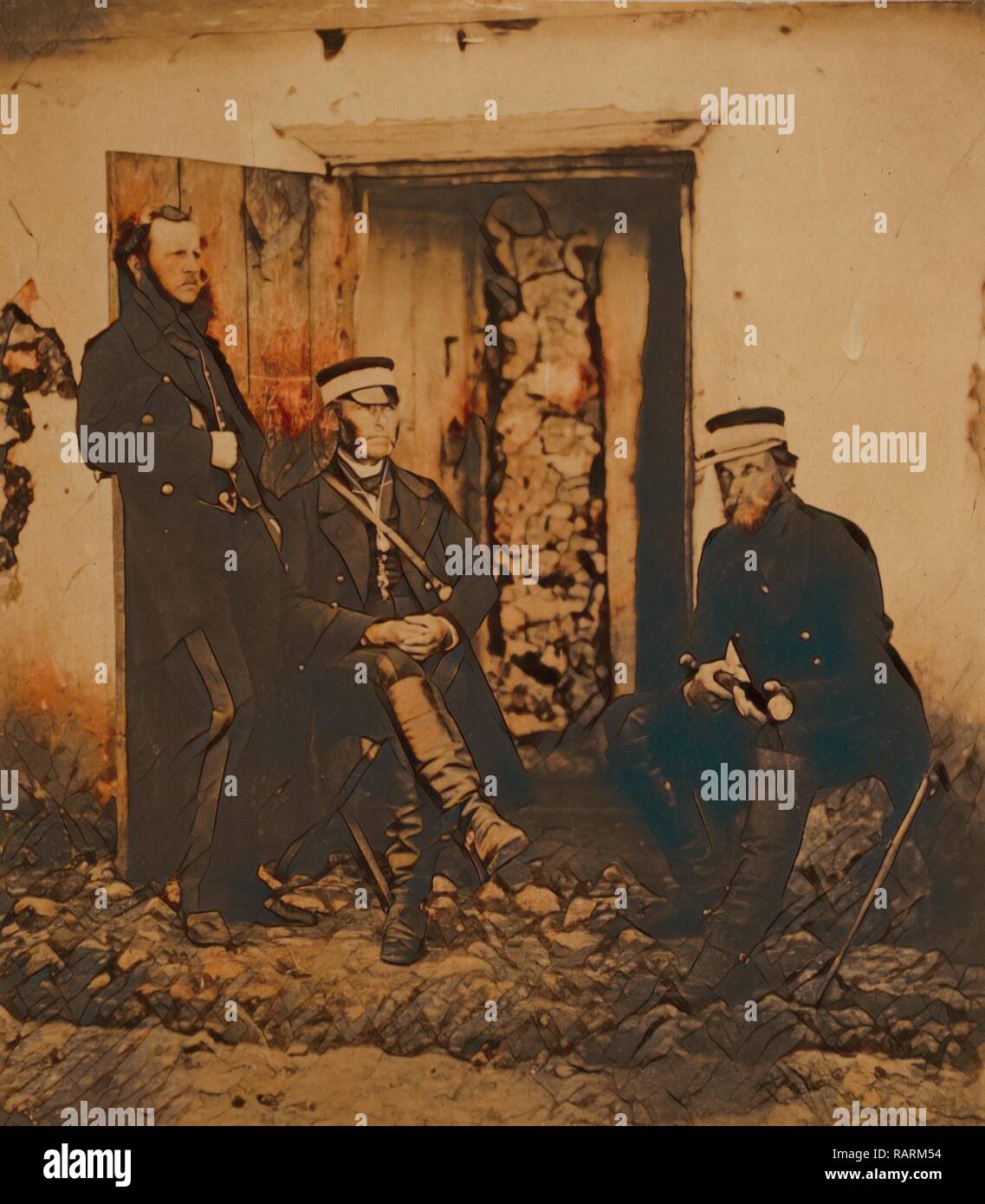 Major General Sir R. Dacres, Captain Hamley & Colonel Adye, Crimean War ...