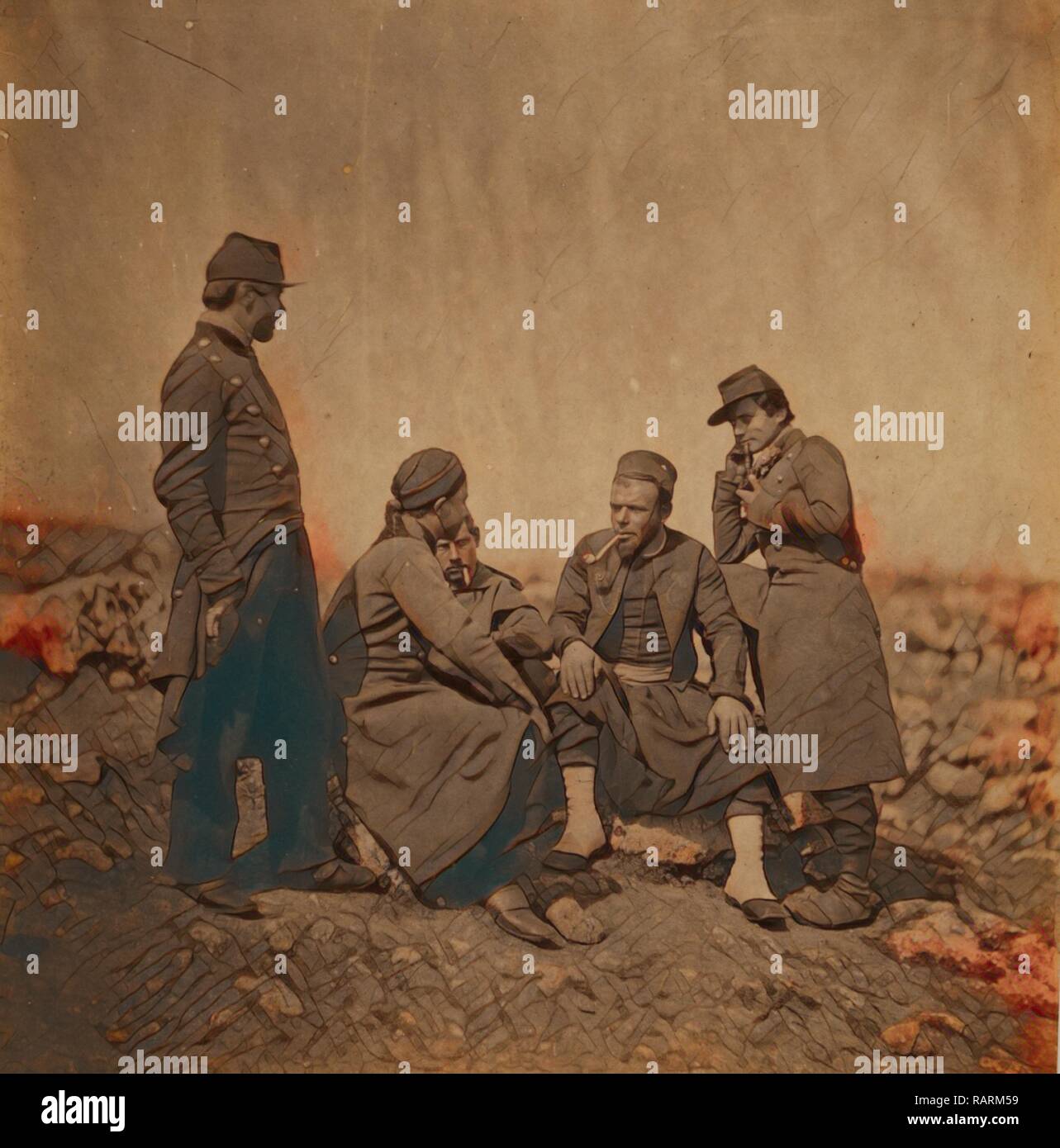 Zouaves & soldiers of the line, Crimean War, 1853-1856, Roger Fenton ...