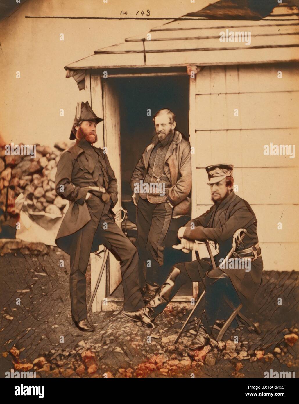 Captain Ponsonby, Captain Pearson & Captain Markham, on the staff of ...