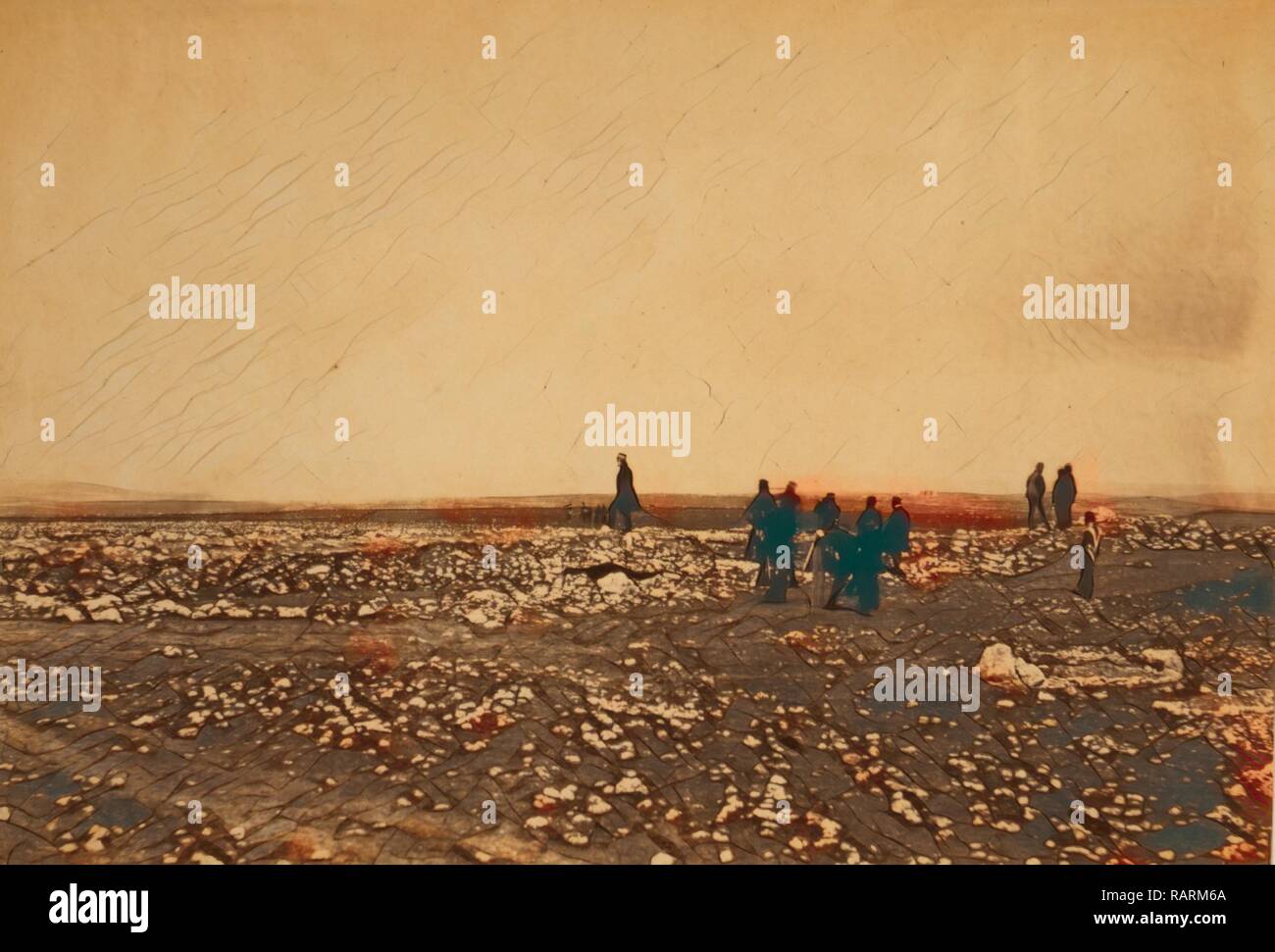 Officers on the look-out at Cathcart's Hill, Crimean War, 1853-1856 ...