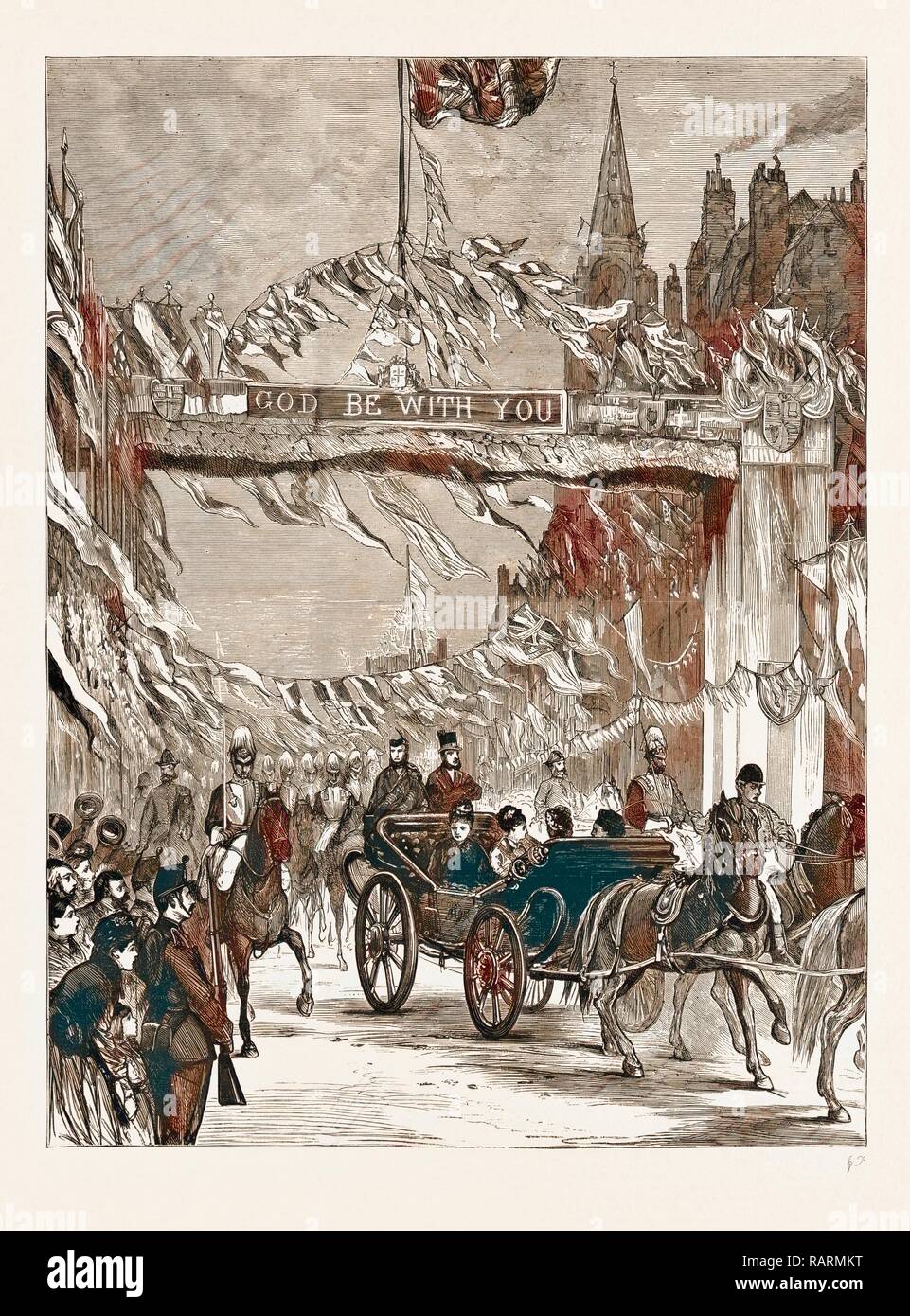 THE QUEEN'S VISIT TO THE EAST END, LONDON, UK, 1876: THE PROCESSION ...