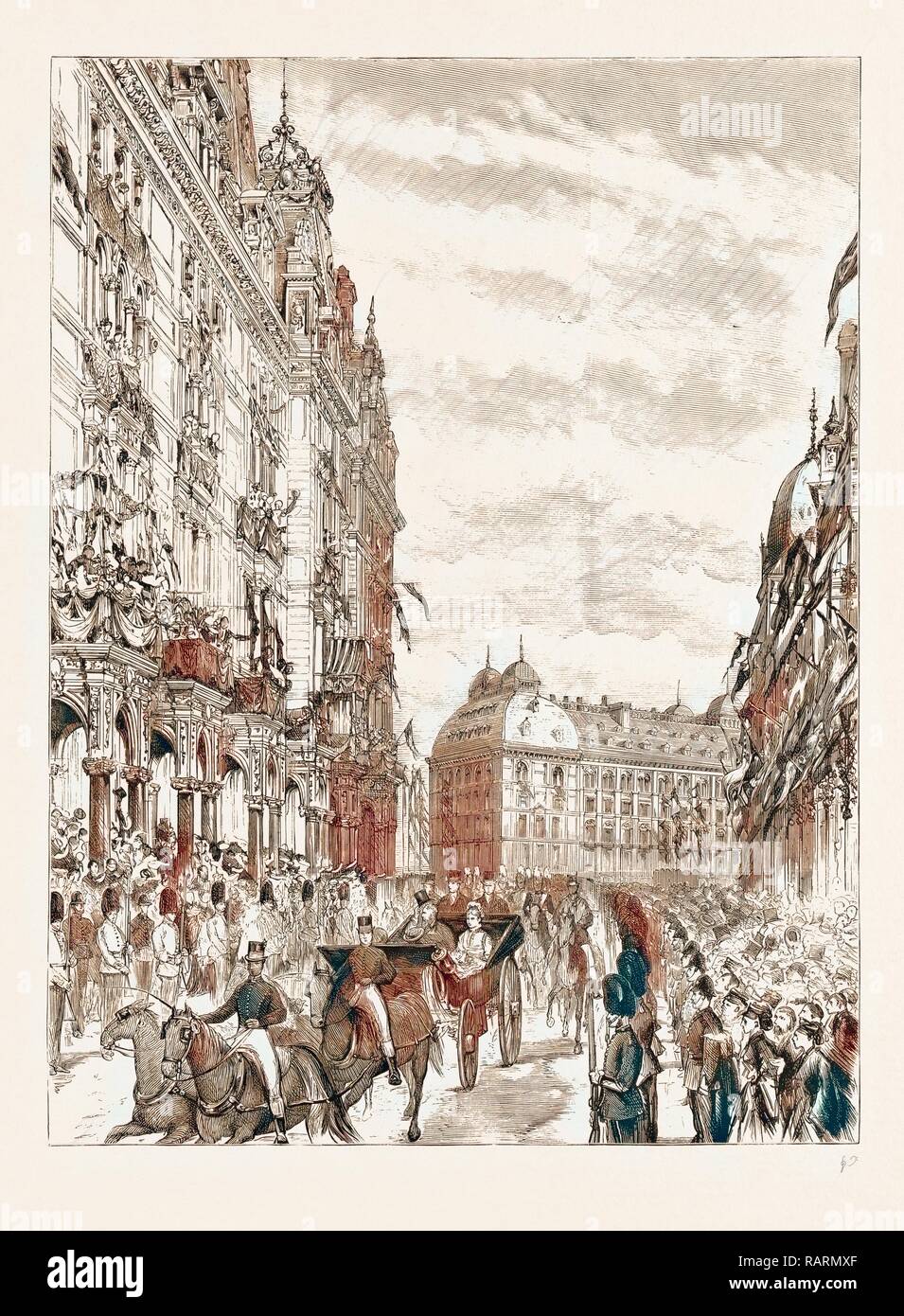 ARRIVAL OF THE PRINCE OF WALES IN LONDON, UK, 1876: THE PROCESSION ...