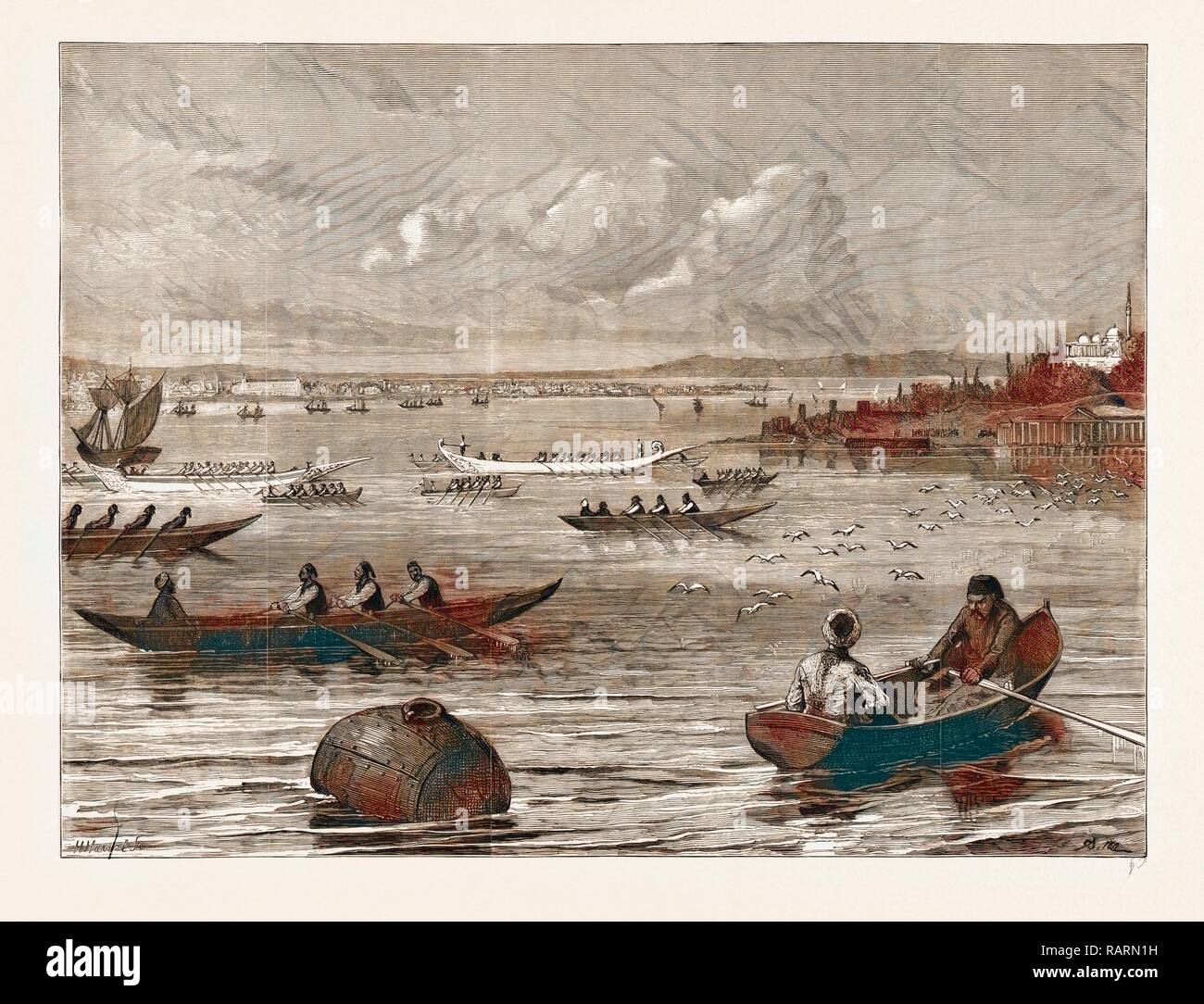 THE EASTERN QUESTION: THE DEPOSED SULTAN ABD-UL-AZIZ BEING CONVEYED TO ...