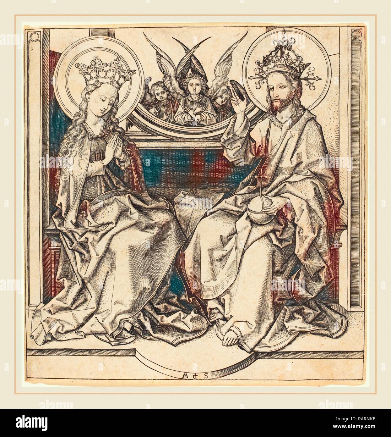 Martin Schongauer (German, c. 1450-1491), Christ Blessing the Virgin, c ...