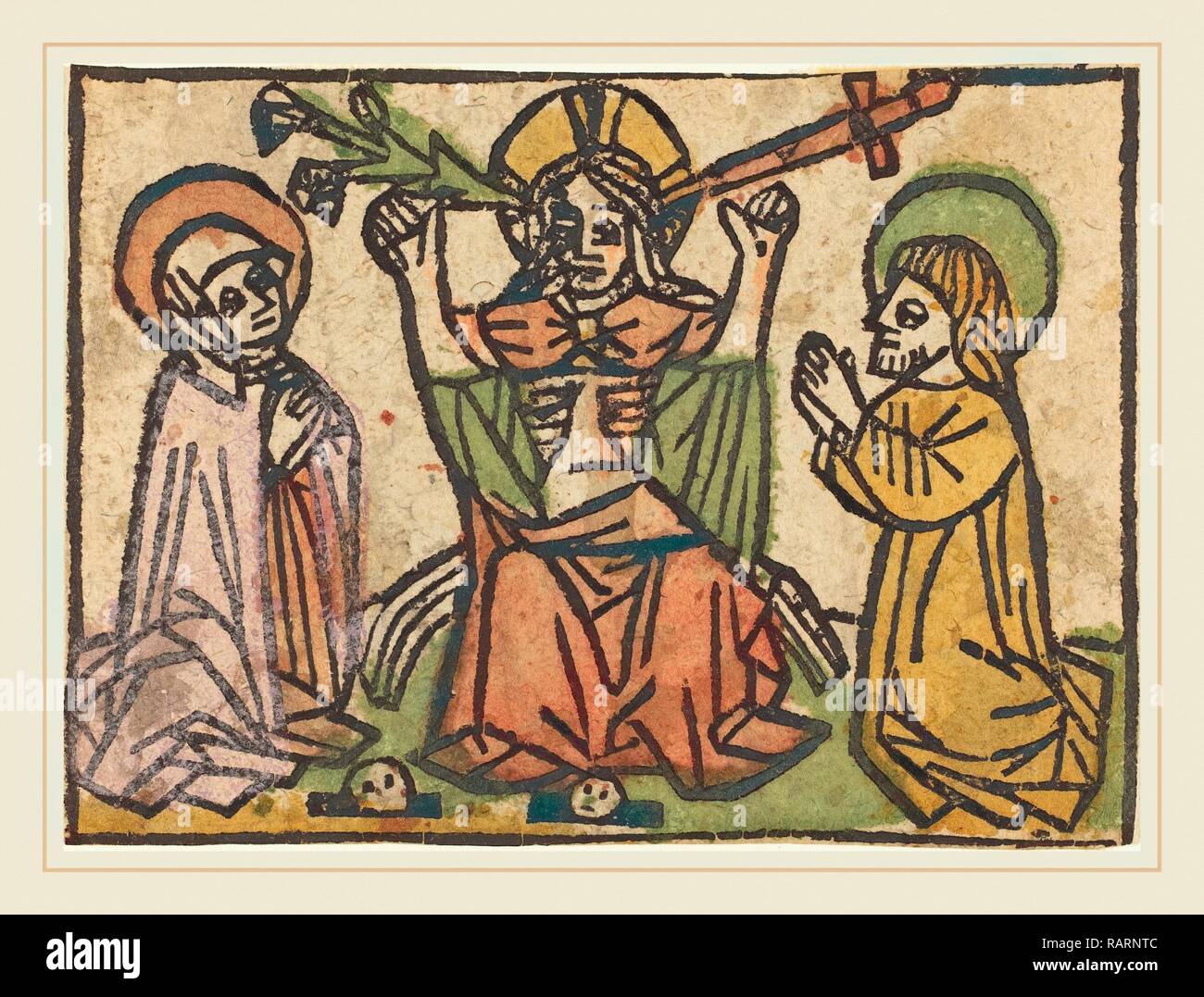 German 15th Century, Last Judgment, c. 1460-1470, woodcut, hand-colored ...