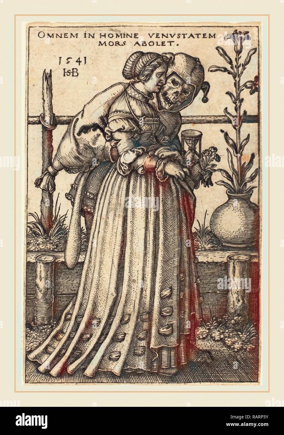 Sebald Beham (German, 1500-1550), The Lady and Death, 1541, engraving ...