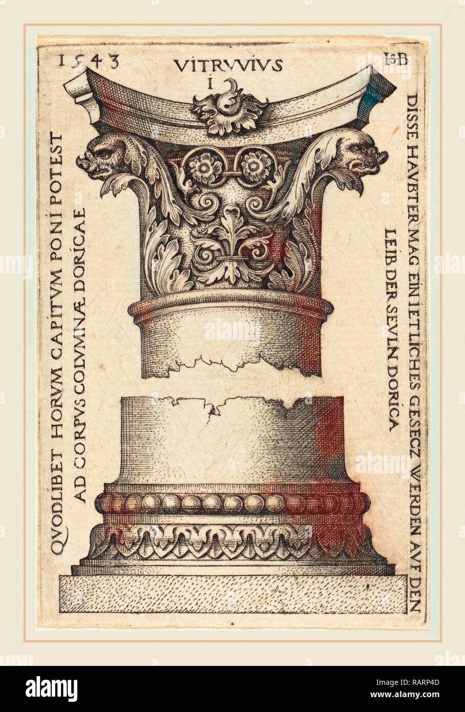 Sebald Beham (German, 1500-1550), Capital and Base of a Column, 1543 ...