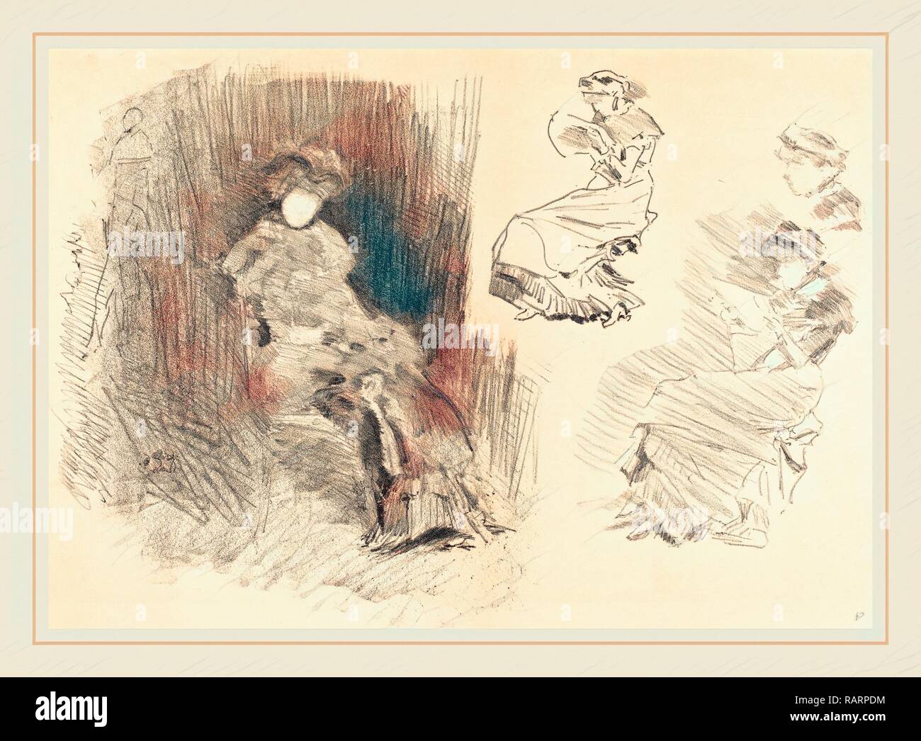 James McNeill Whistler (American, 1834-1903), Reading, 1879, lithograph ...