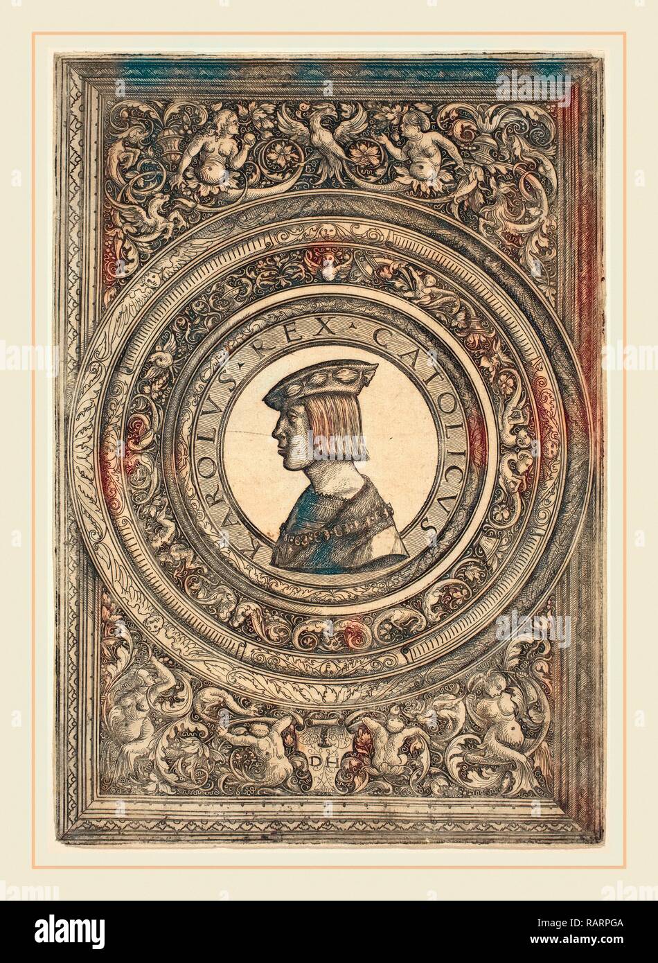 Daniel Hopfer I (German, c. 1470-1536), Emperor Charles V, etching ...
