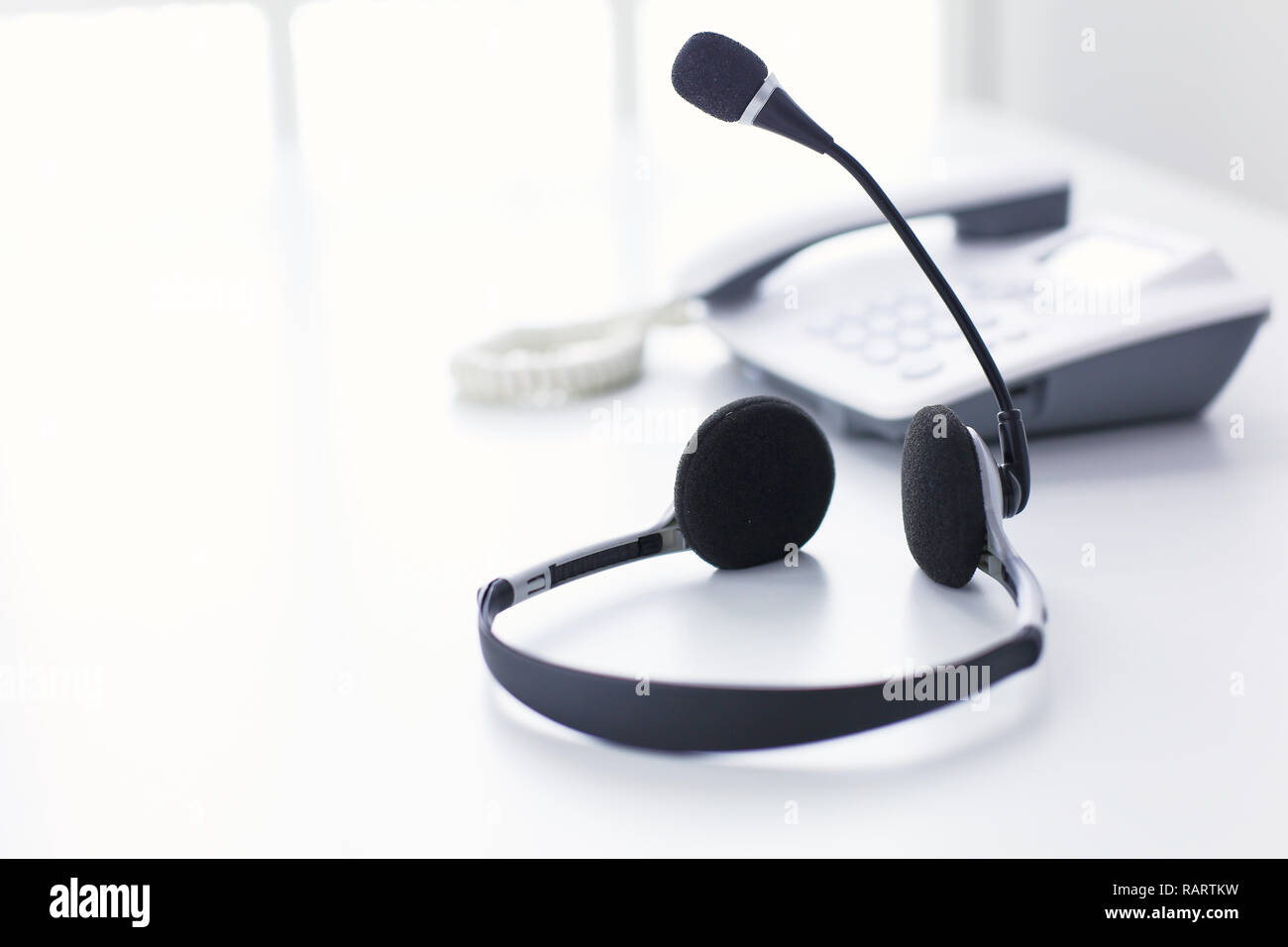 Communication support, call center and customer service help desk Stock ...