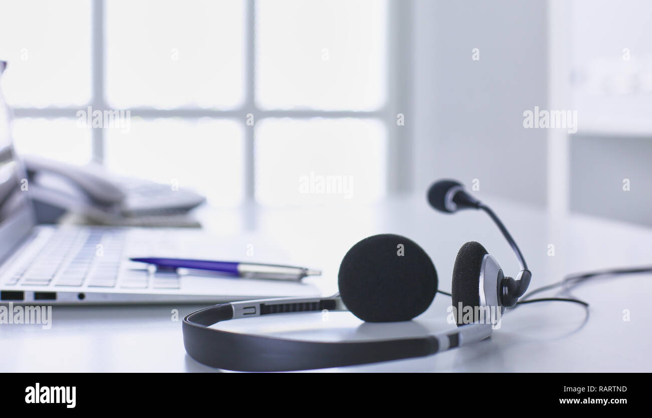 Communication support, call center and customer service help desk Stock ...