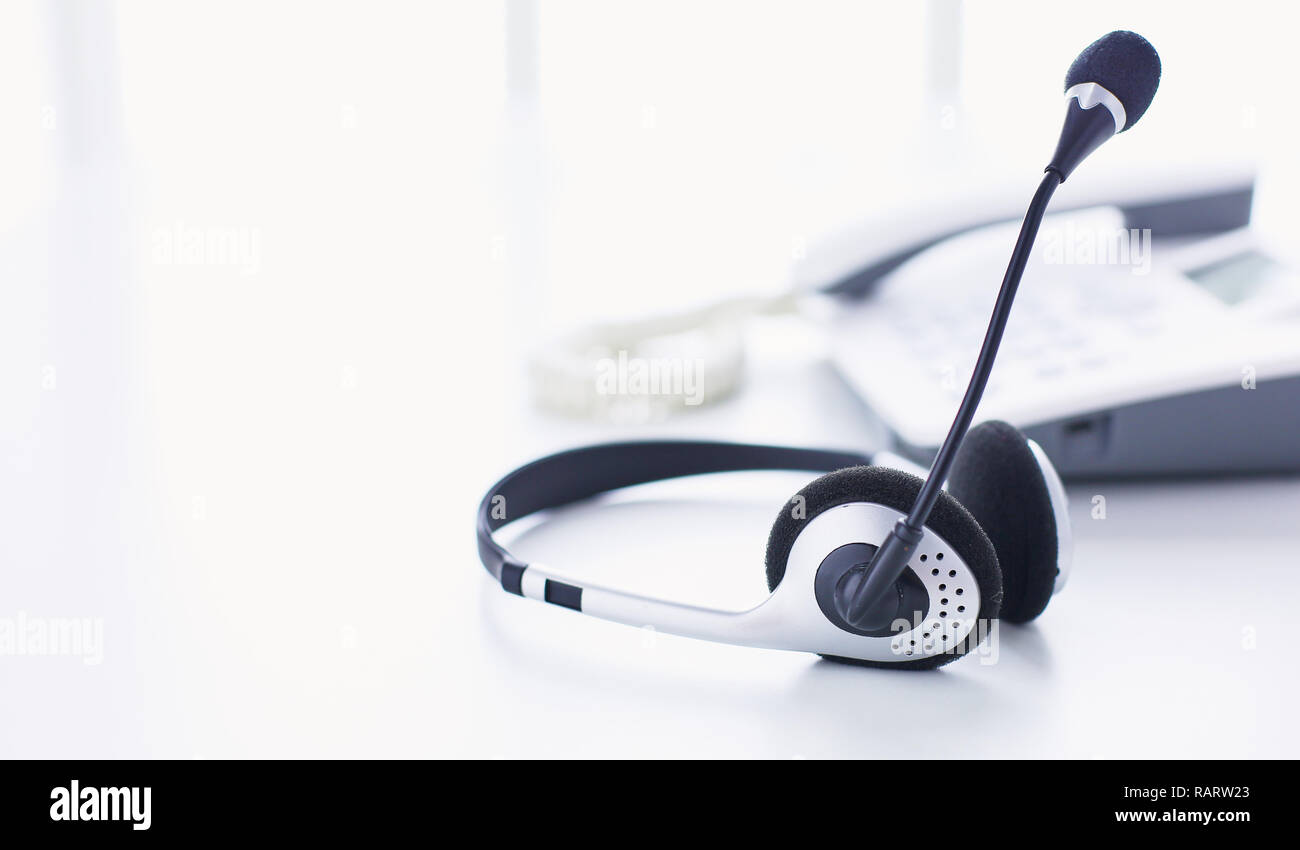 Communication support, call center and customer service help desk Stock ...