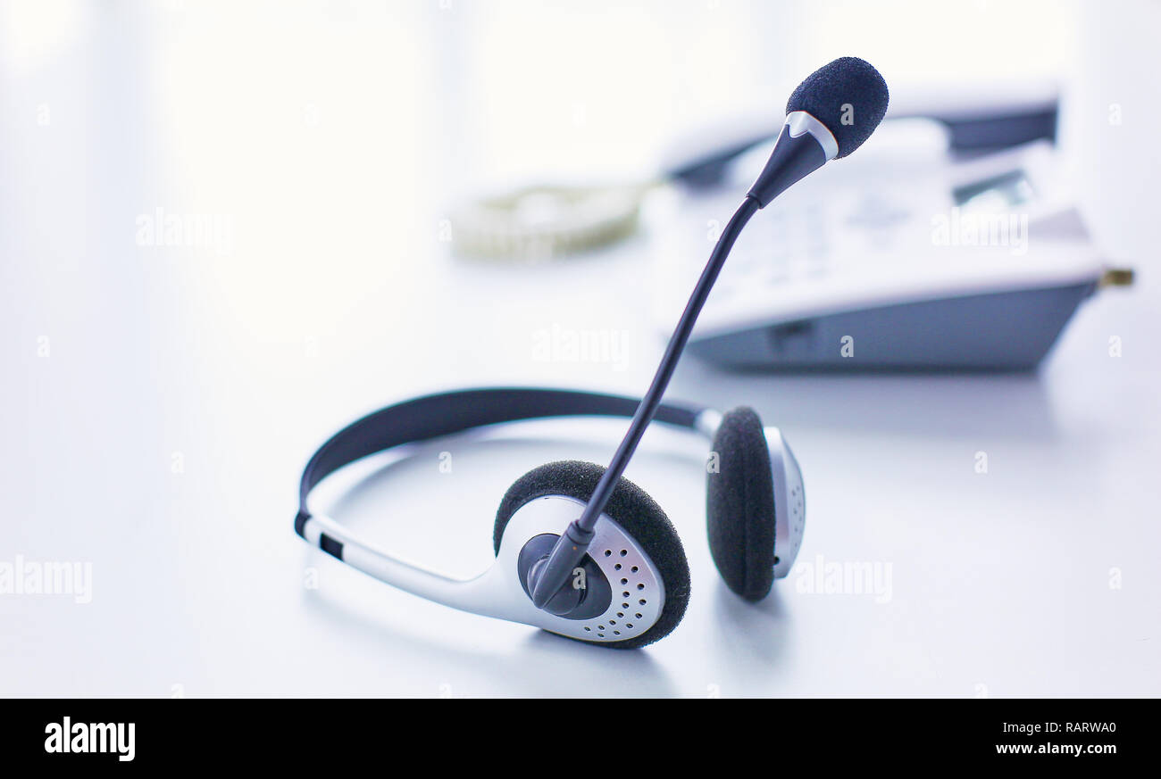 Communication support, call center and customer service help desk Stock ...