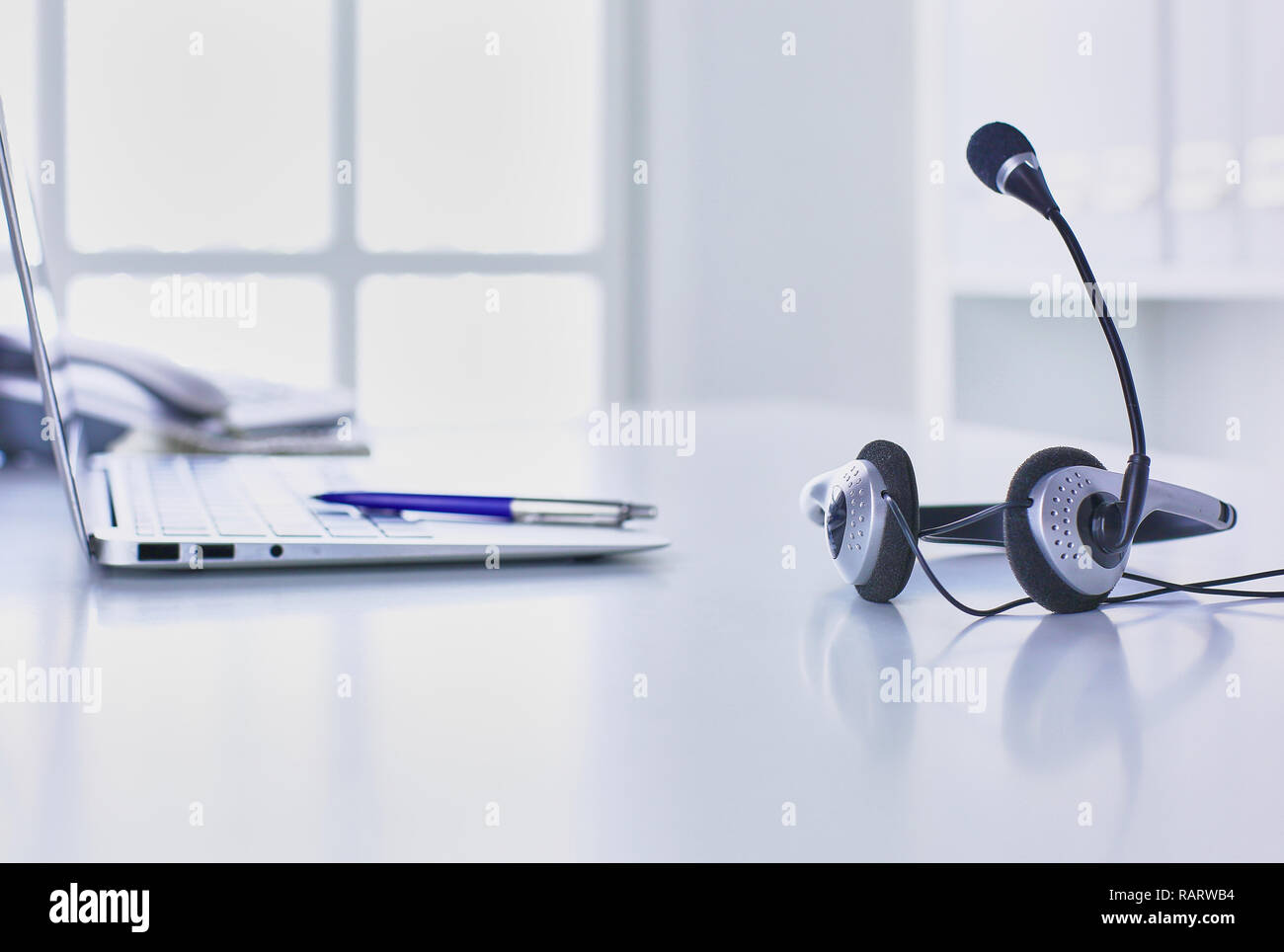 Communication support, call center and customer service help desk Stock ...