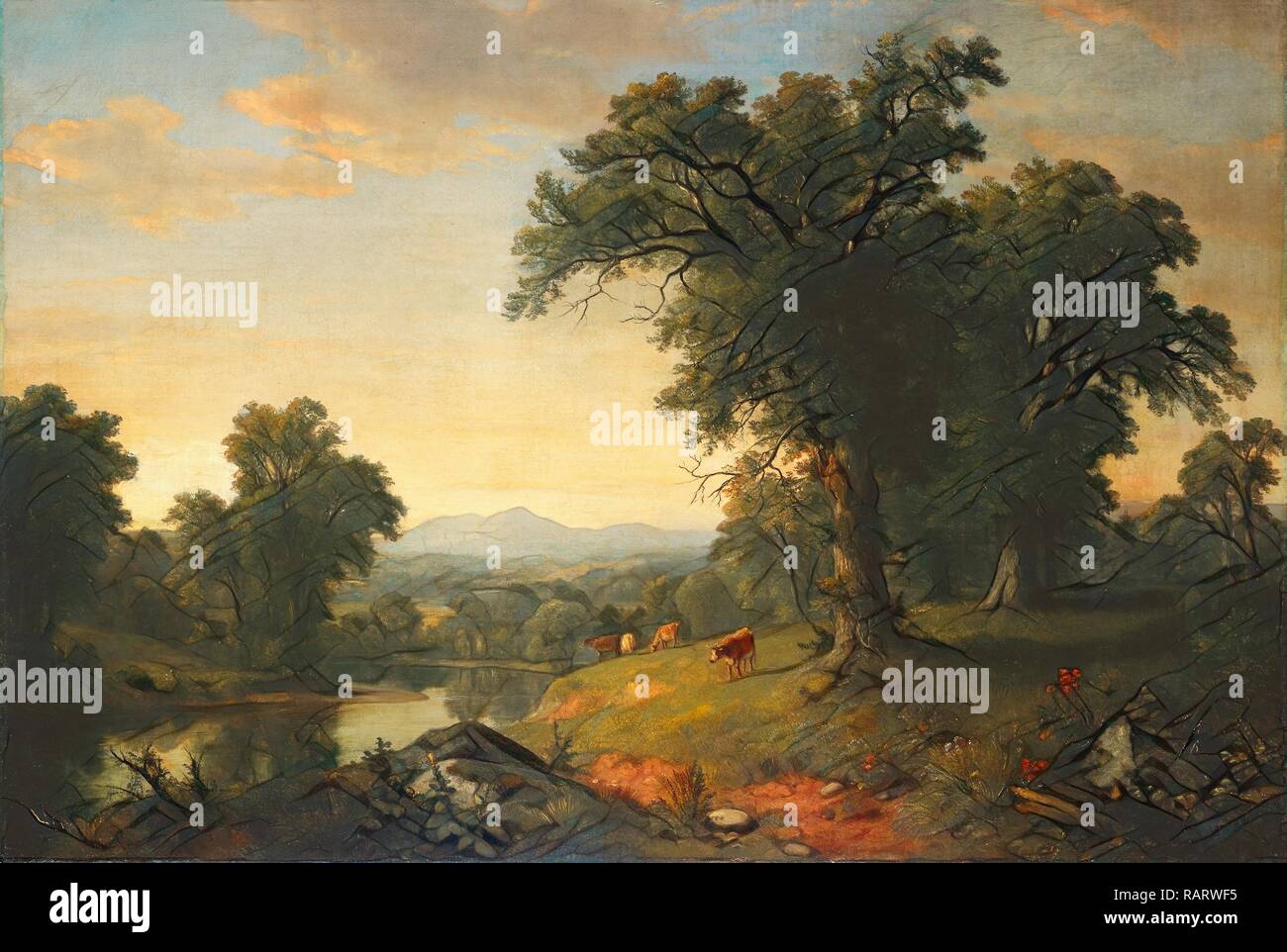 Asher Brown Durand, A Pastoral Scene, American, 1796-1886, 1858, oil on ...