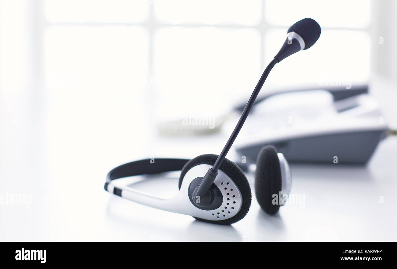 Communication support, call center and customer service help desk Stock ...