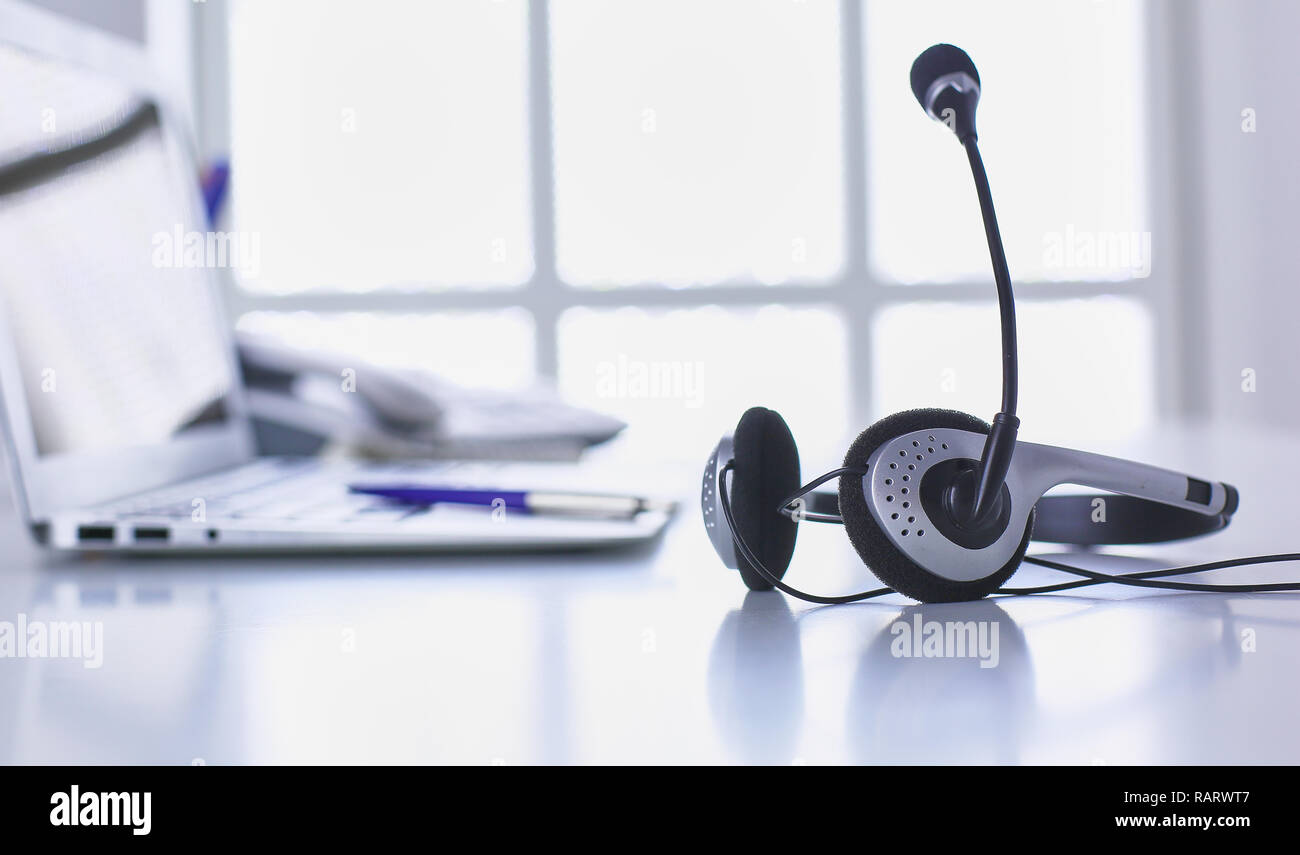 Communication support, call center and customer service help desk Stock ...