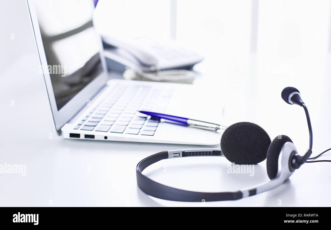 Communication support, call center and customer service help desk Stock ...