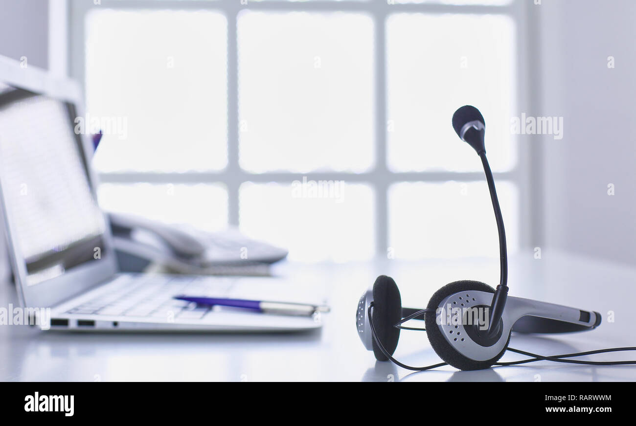 Communication support, call center and customer service help desk Stock ...