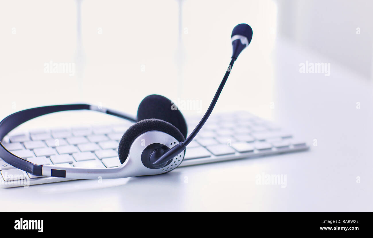 Communication support, call center and customer service help desk Stock ...
