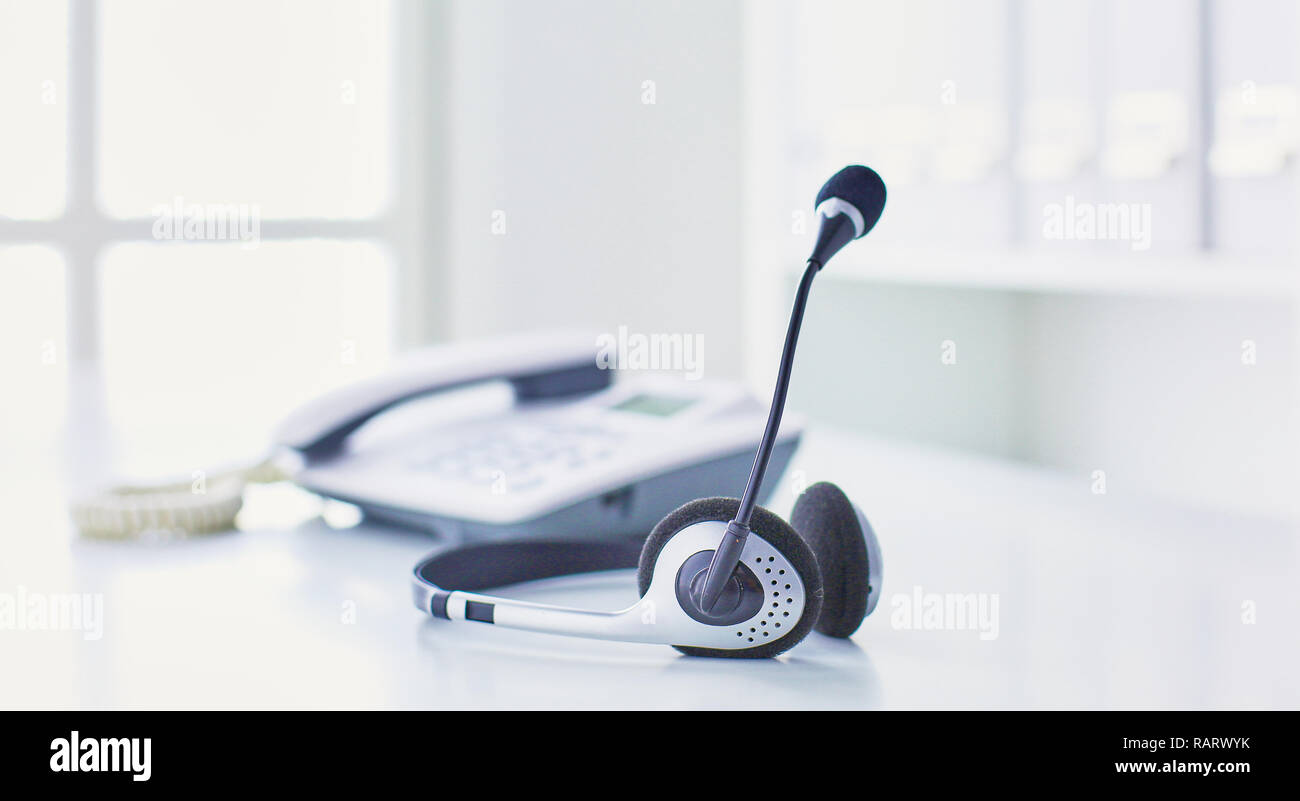 Communication support, call center and customer service help desk Stock ...