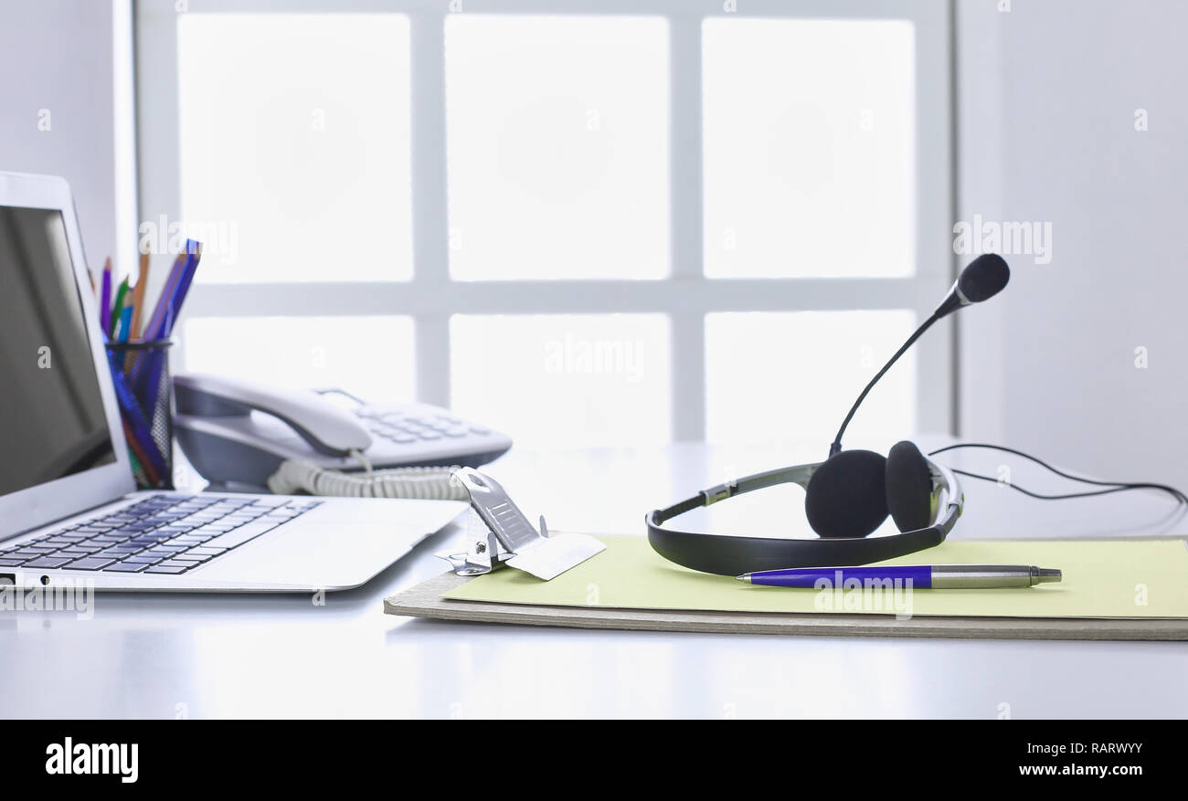 Communication support, call center and customer service help desk Stock ...