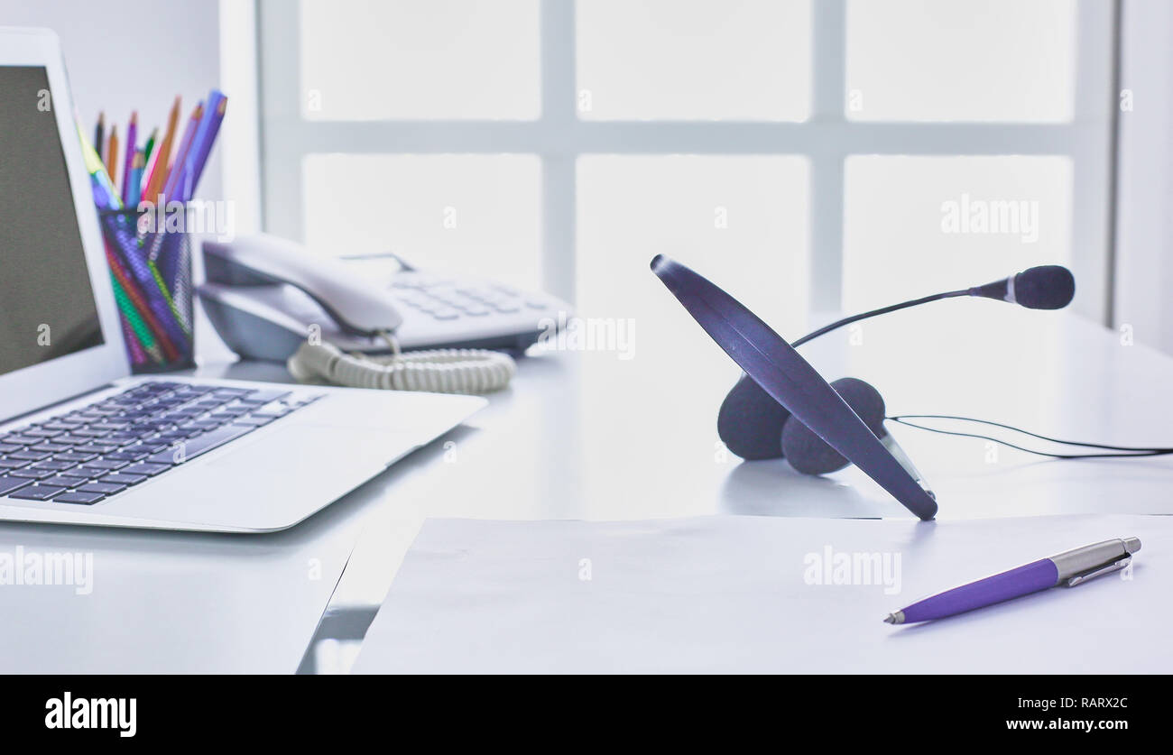 Communication support, call center and customer service help desk Stock ...