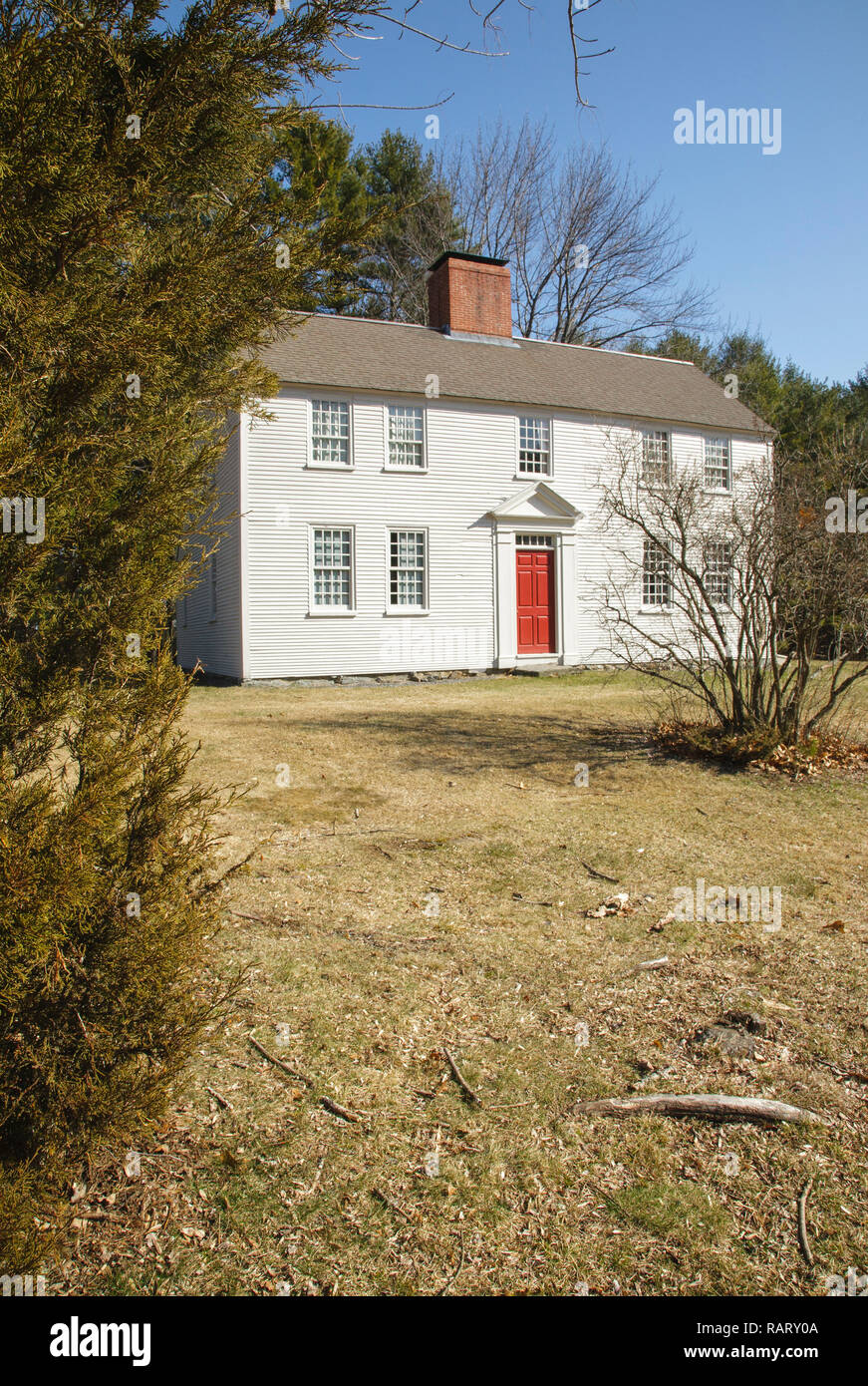The Old eighteenth century Parsonage in the historical district of ...