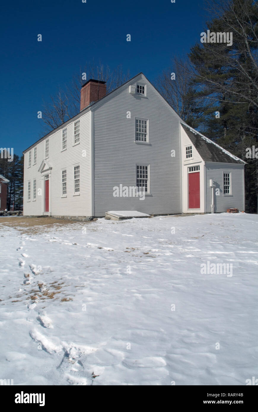 The Old eighteenth century Parsonage in the historical district of ...