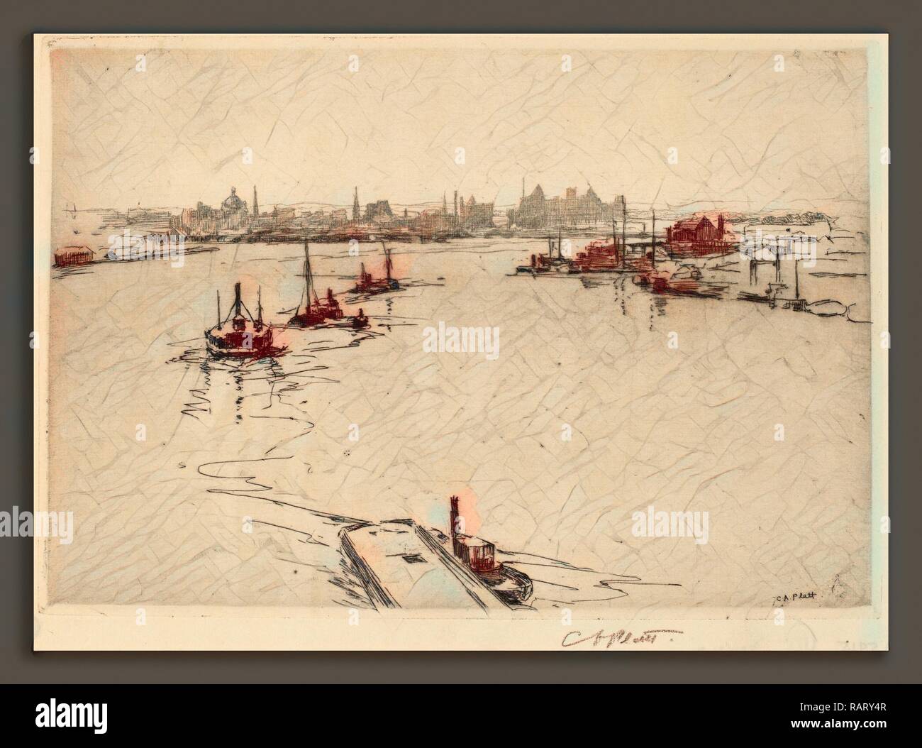 Charles A. Platt, Williamsburg, American, 1861 - 1933, etching ...