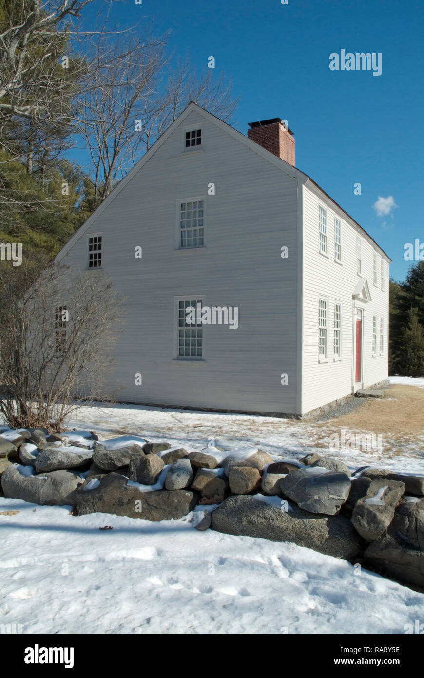 The Old eighteenth century Parsonage in the historical district of ...