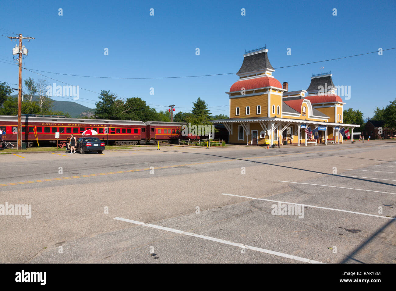 Train depot at Conway Scenic Railroad in North Conway, New Hampshire ...