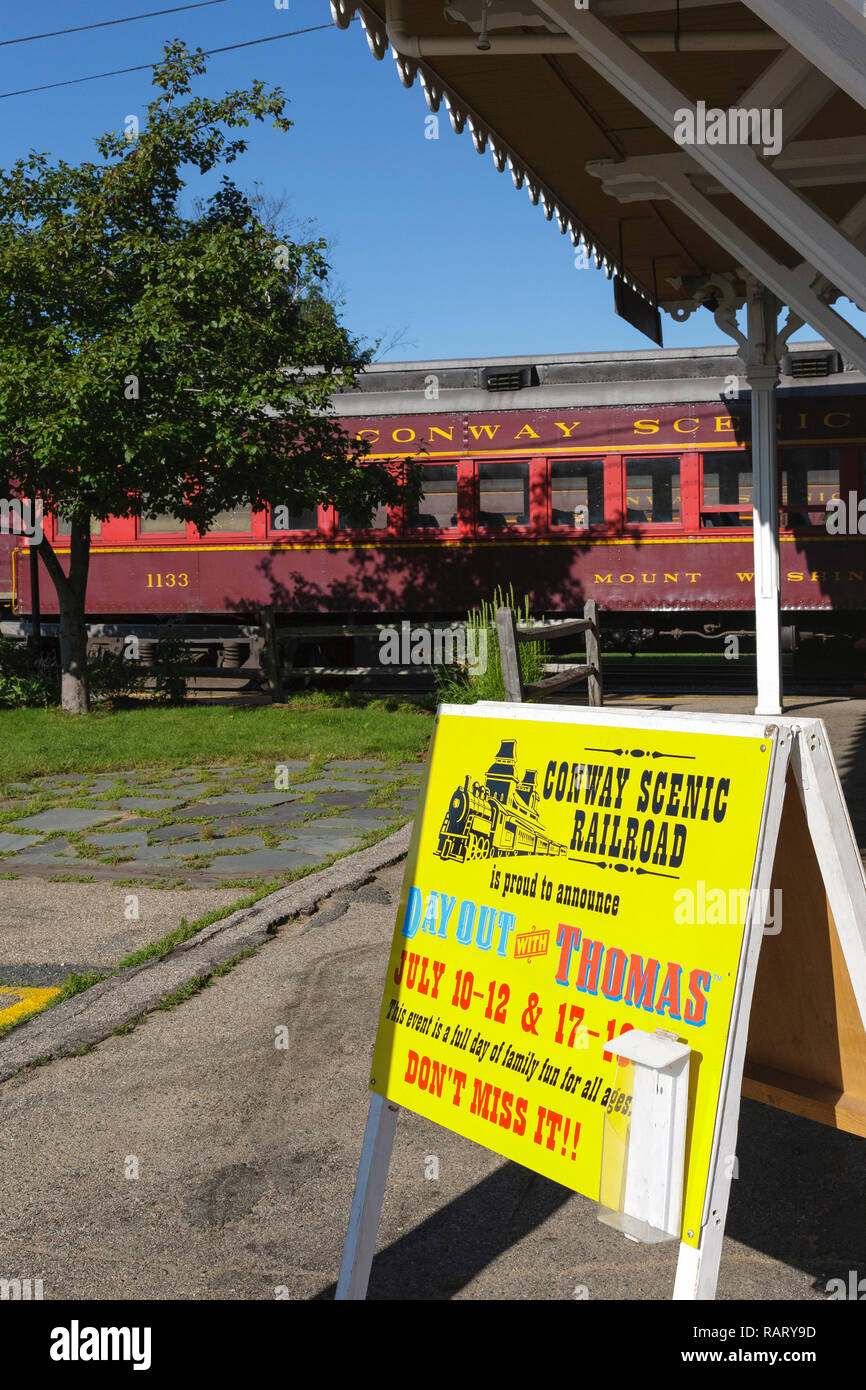 Conway Scenic Railroad in North Conway, New Hampshire USA Stock Photo ...