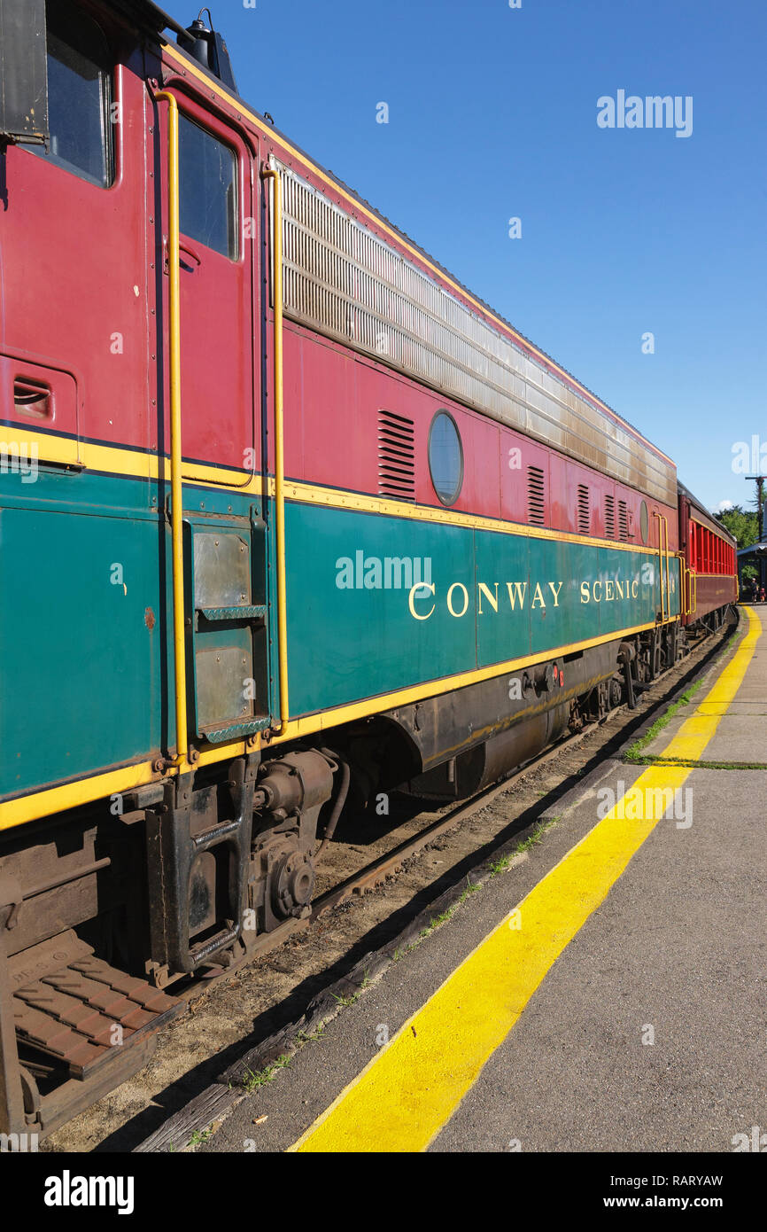 Conway Scenic Railroad in North Conway, New Hampshire USA Stock Photo ...