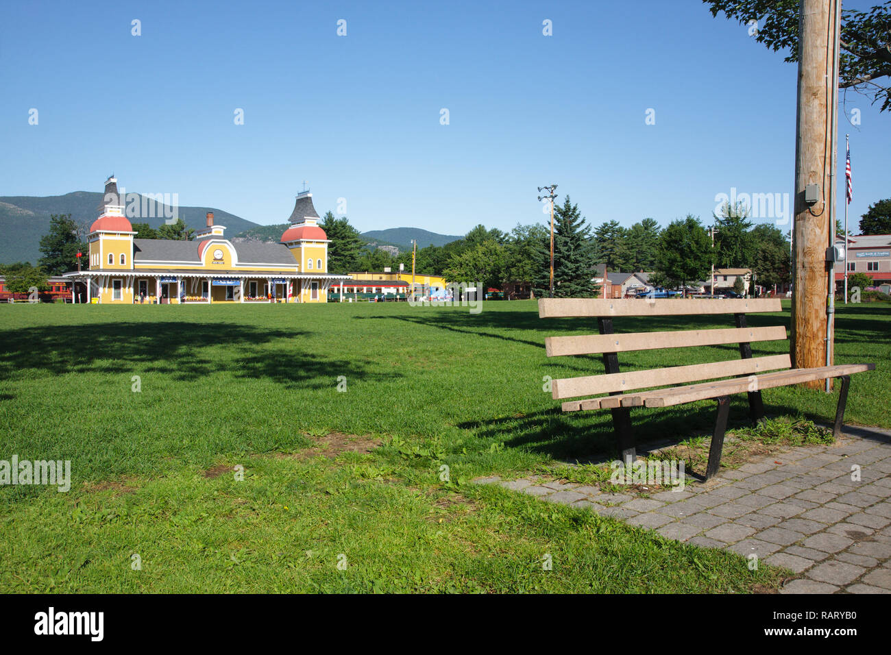 Train depot at Conway Scenic Railroad in North Conway, New Hampshire ...