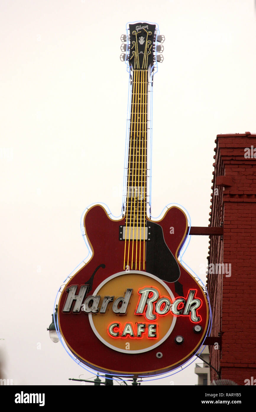 Hard Rock Cafe in downtown Memphis, TN, USA Stock Photo - Alamy