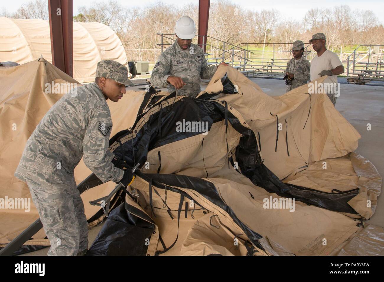 Maxwell AFB, Ala. - Members of the 908th Airlift Wing practice for an ...