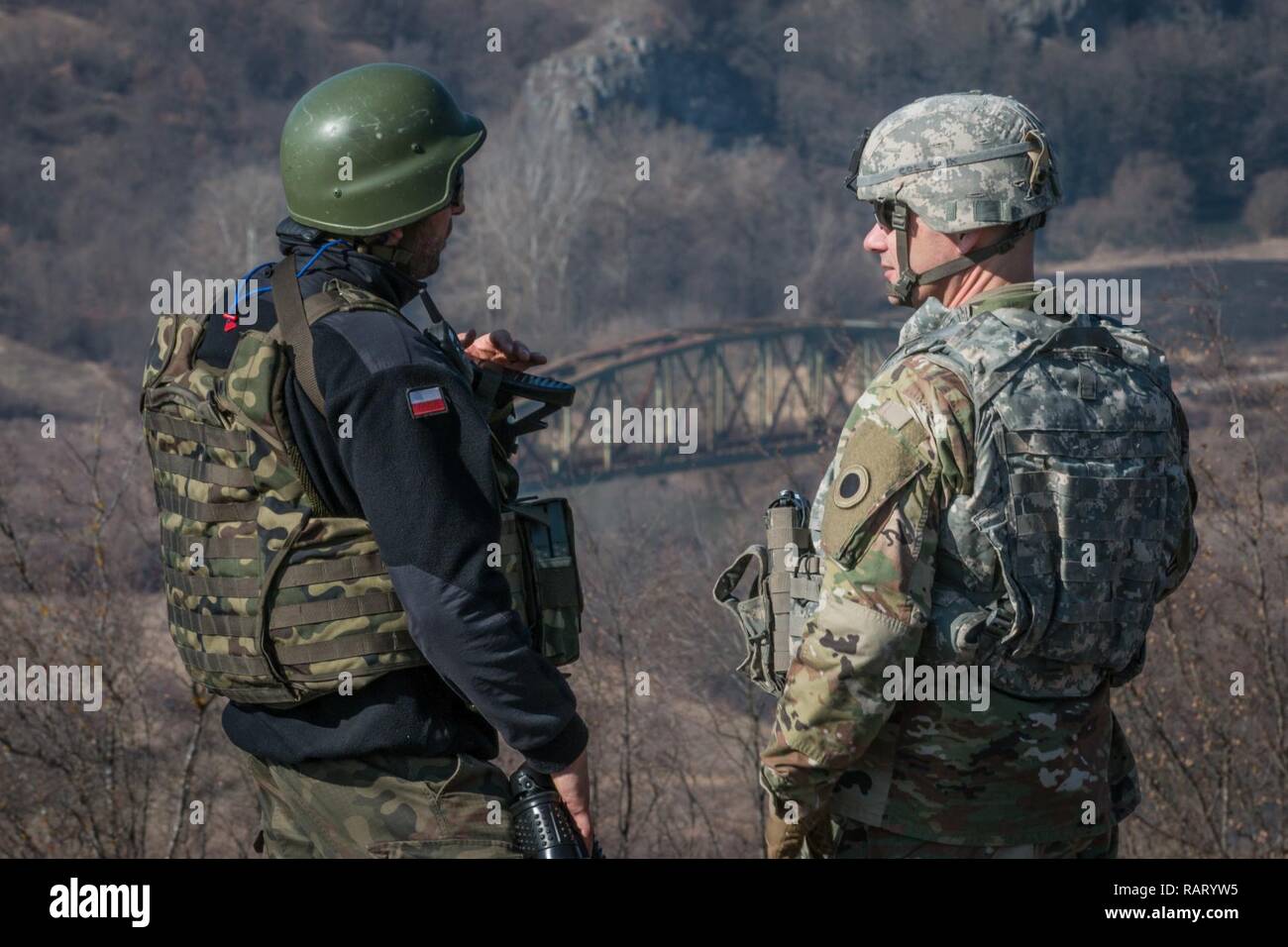U.S. Army Col. Cory Lusk, commander of Multinational Battle Group-East ...