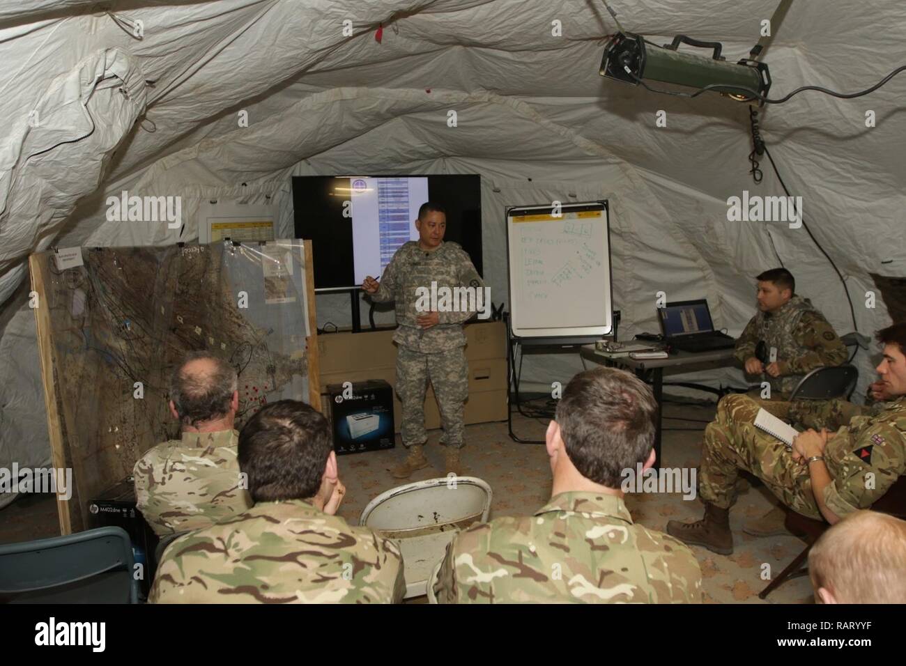 Lt. Col. Kevin Fujimoto, operations officer, 35th Infantry Division ...
