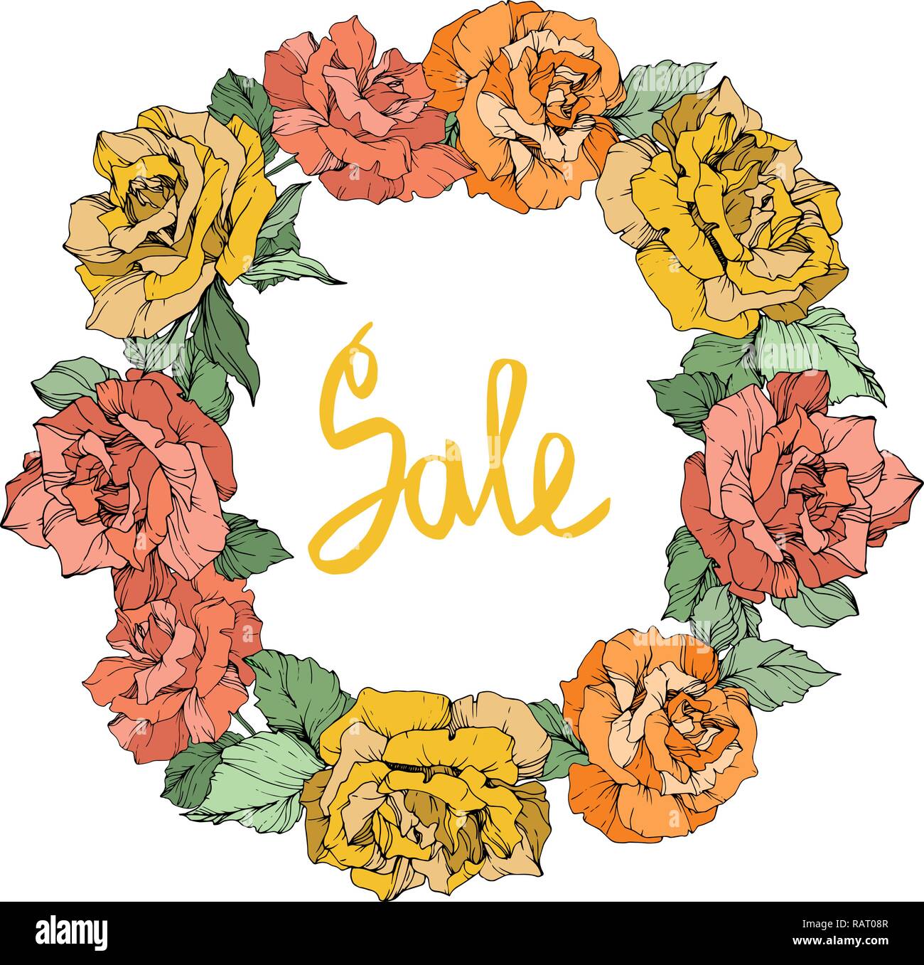 Manuscript of roses and roses Stock Vector Images - Alamy